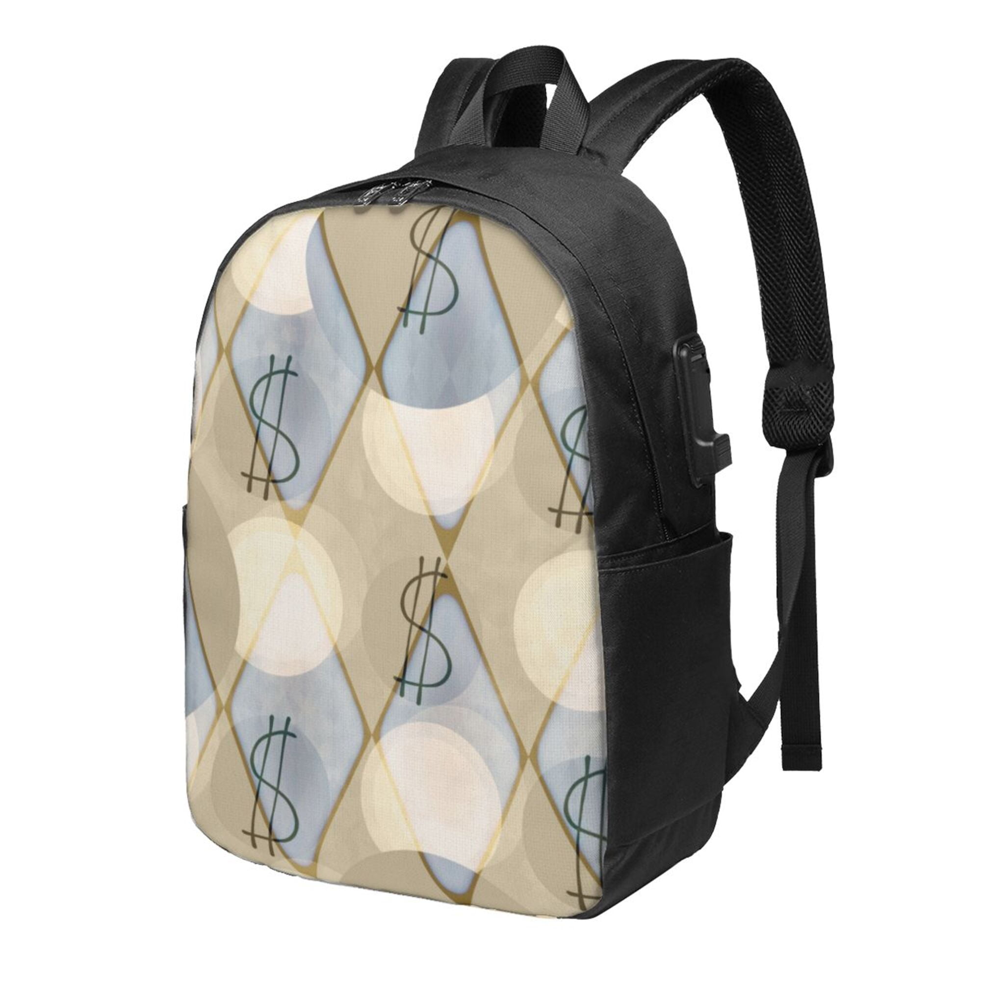YFYANG 17" Laptop Backpack, Money Symbol Graffiti Fashion Travel Work ...