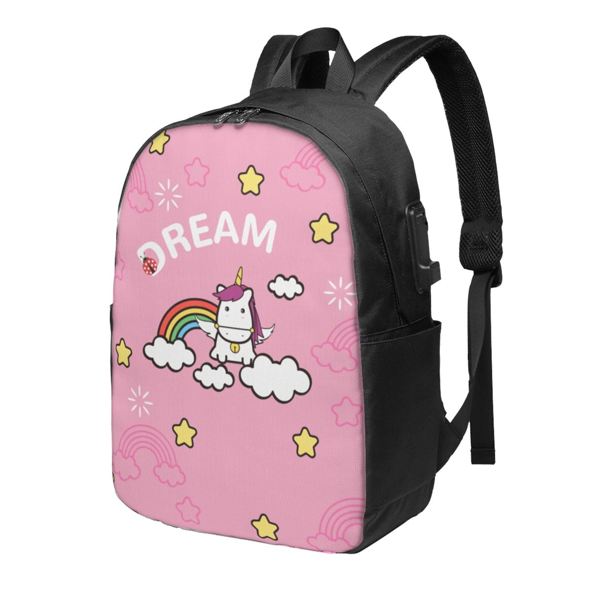 YFYANG 17" Laptop Backpack, Pink Dream Unicorn Fashion Travel Work ...