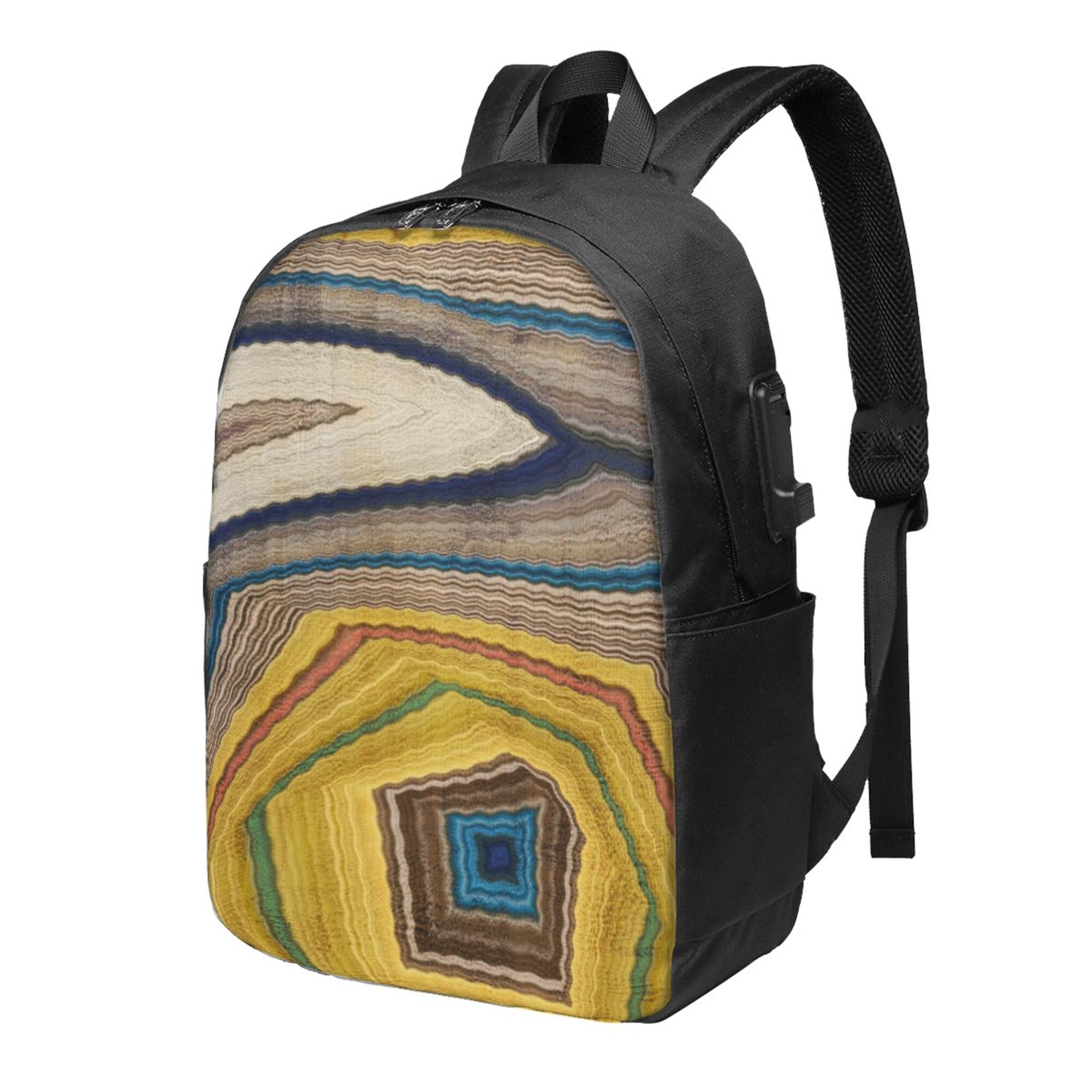 YFYANG 17" Laptop Backpack, Psychedelic Geometric Patterns Fashion ...