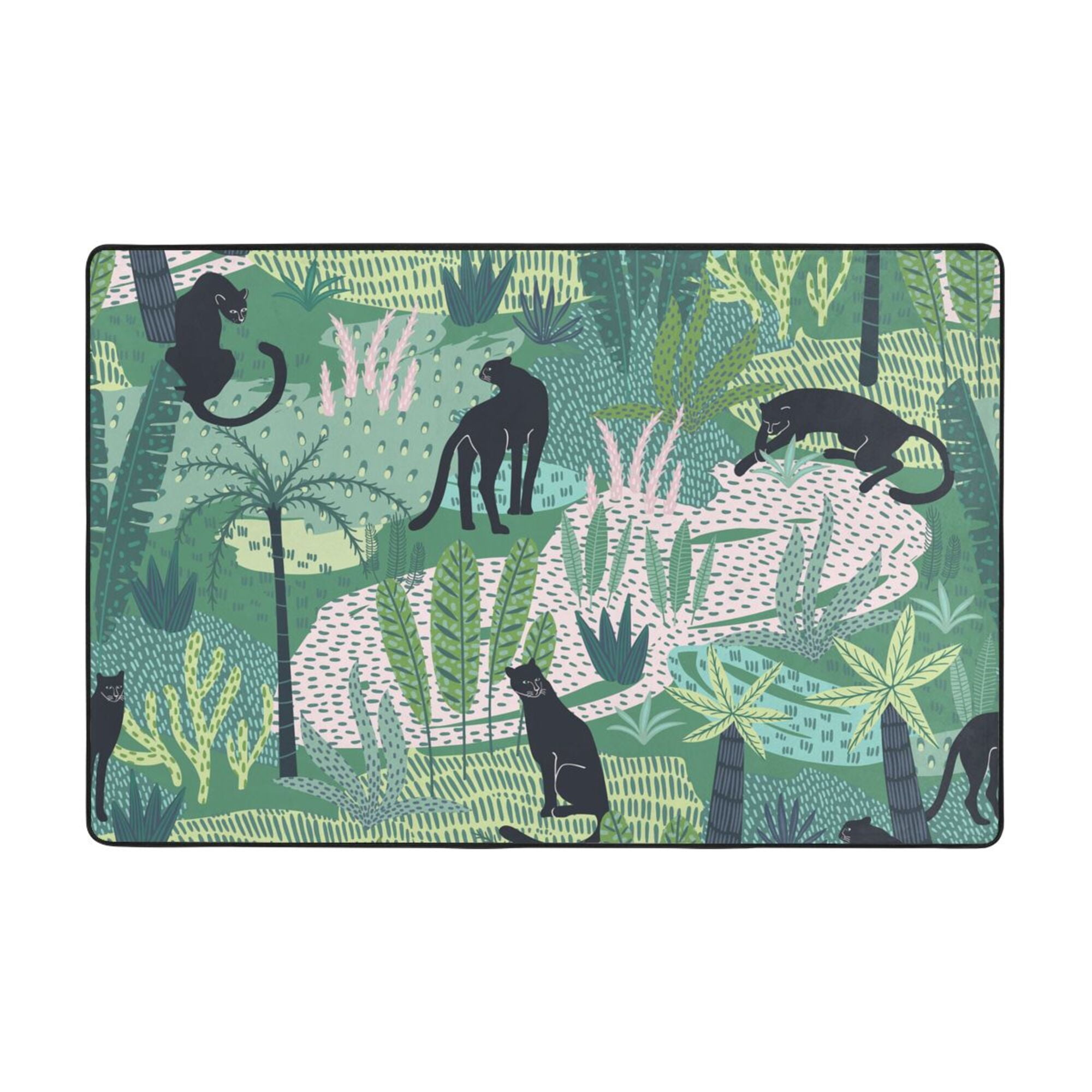 YFYANG 36"x24" Non-Slip Flannel Carpet Doormat, Living Room Bedroom ...