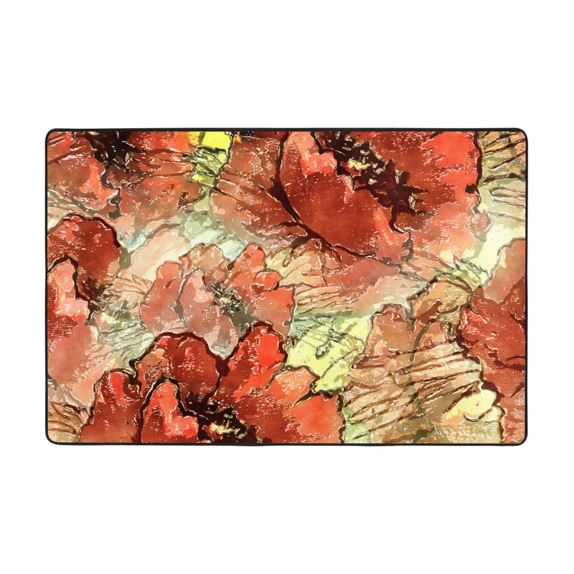 YFYANG 36"x24" Non-Slip Flannel Carpet Doormat, Living Room Bedroom ...