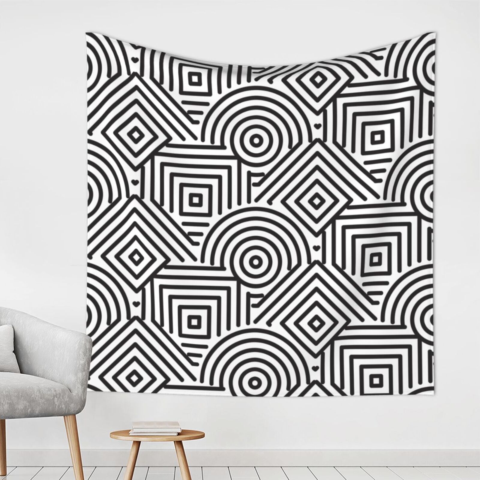 YFYANG Abstract Geometric Lines Tapestry, Bedroom Dormitory Living Room ...