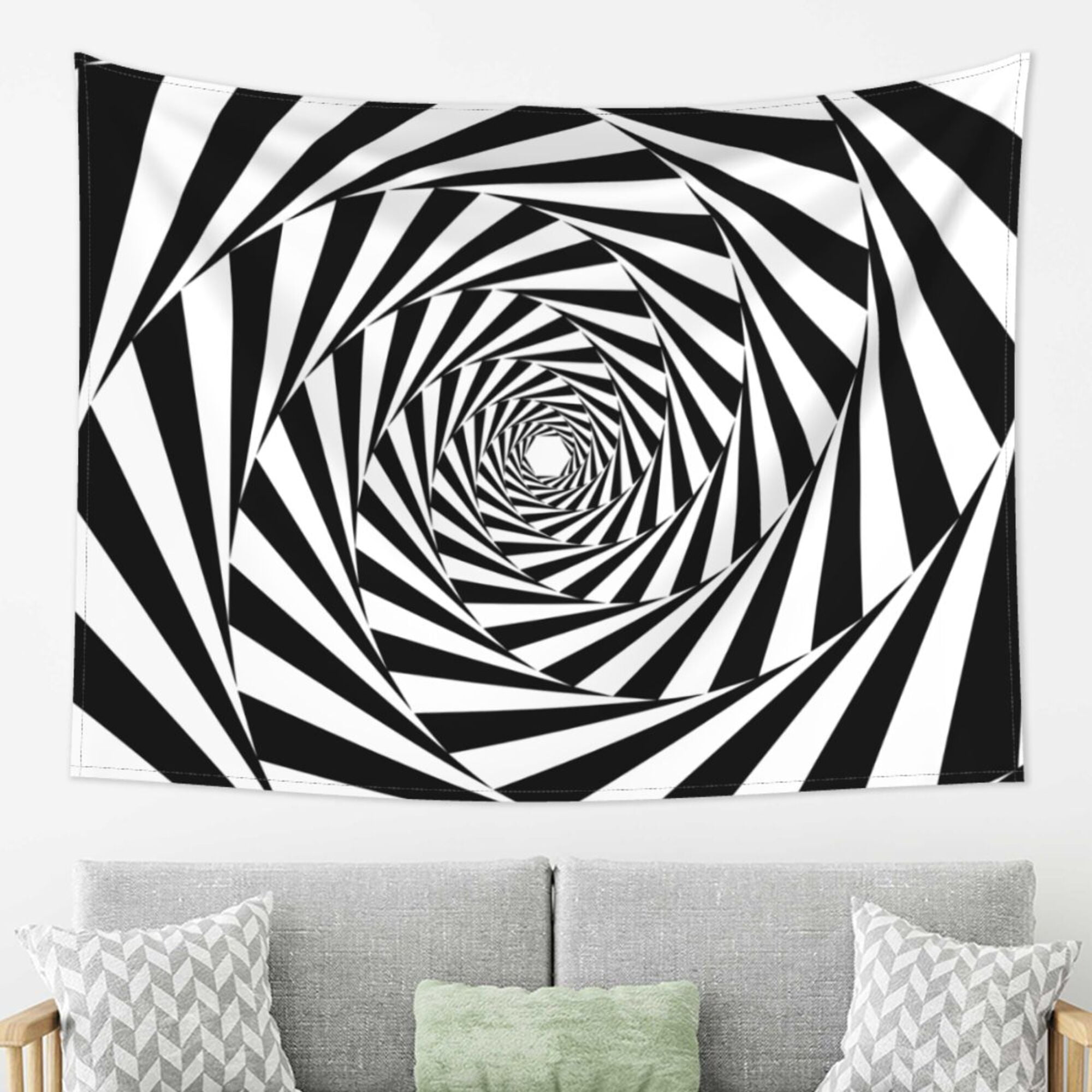 YFYANG Abstract Spiral Pattern Tapestry, Bedroom Dormitory Living Room ...