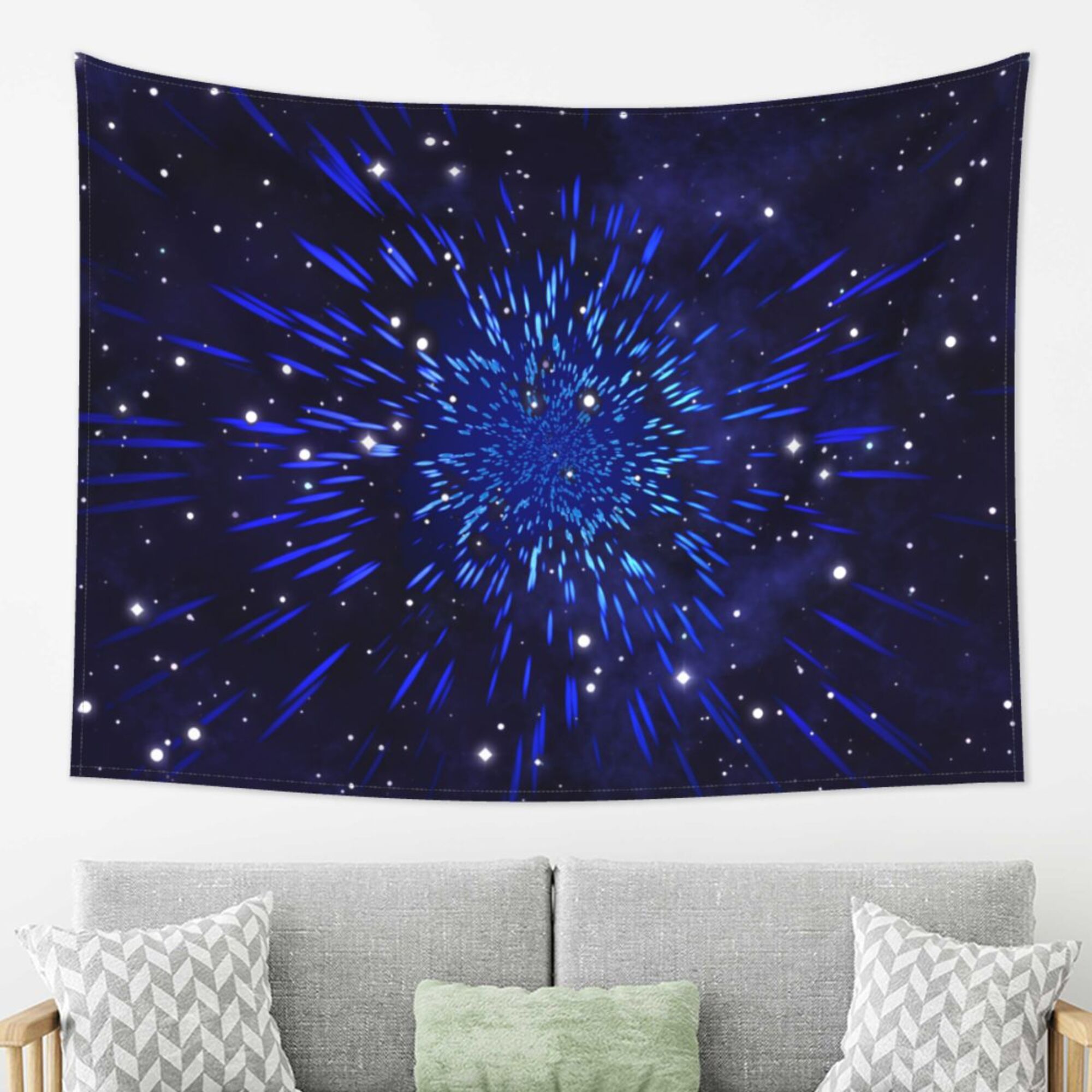 YFYANG Blue Star Cluster Tapestry, Bedroom Dormitory Living Room ...