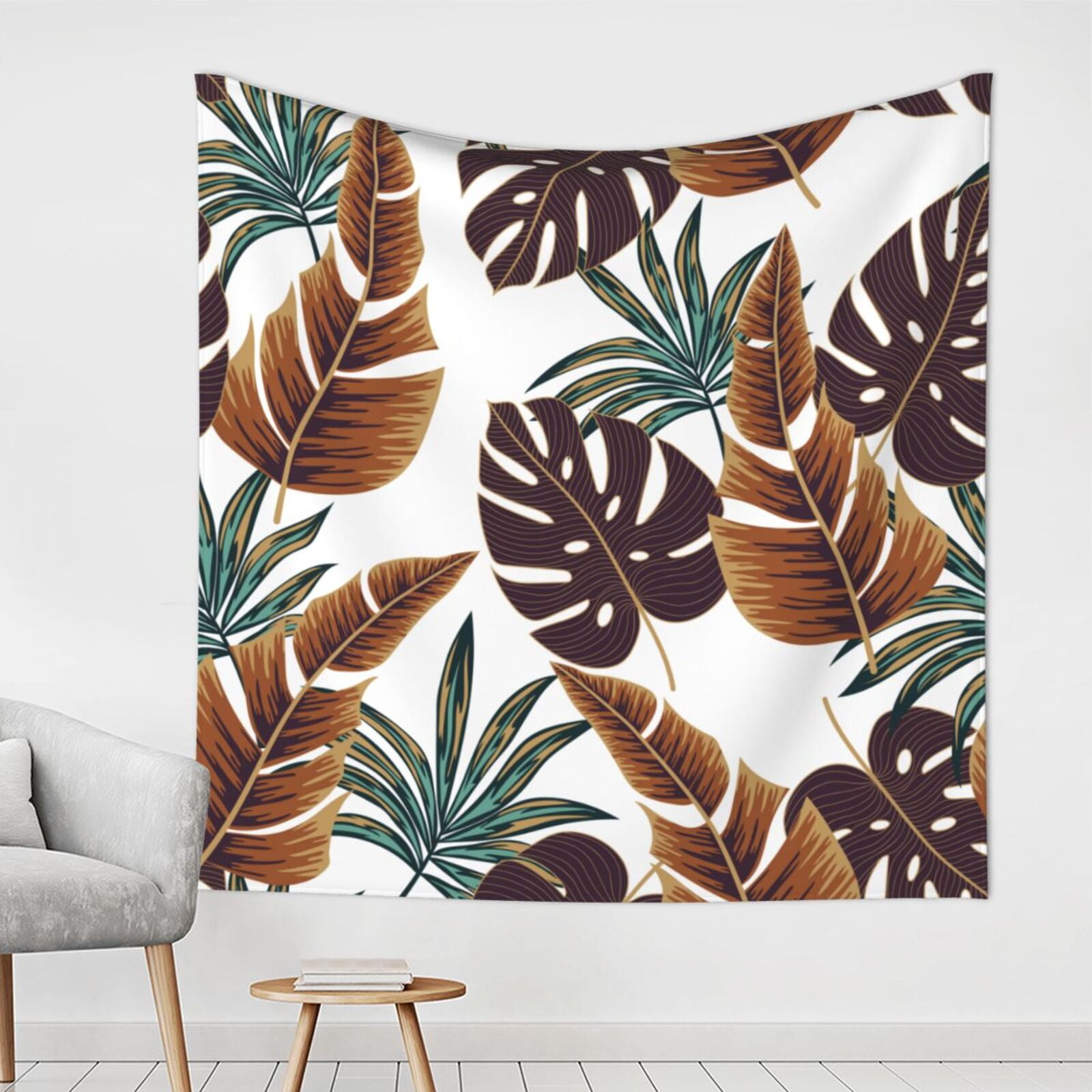 YFYANG Brown Vintage Leaf Texture Tapestry, Bedroom Dormitory Living ...