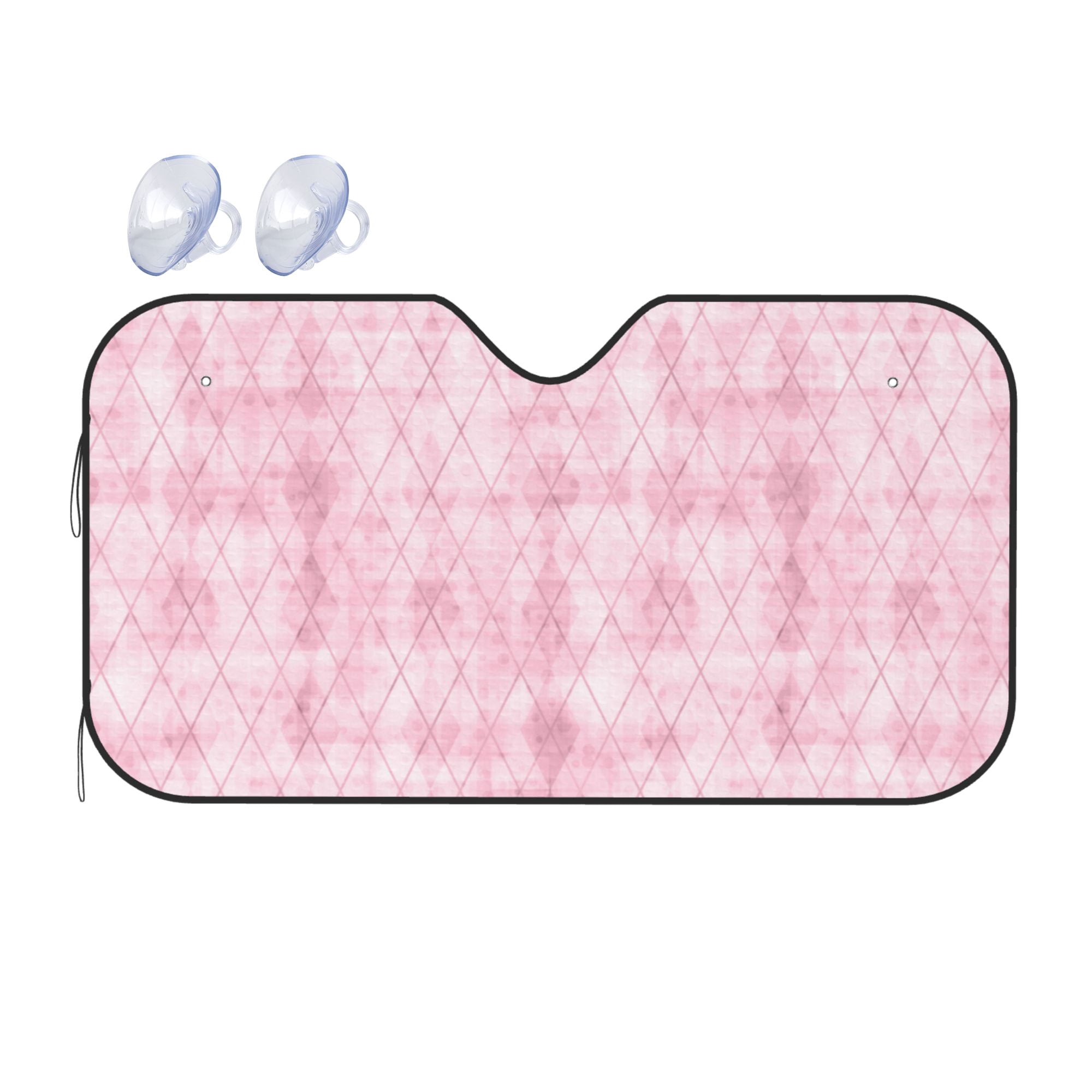 YFYANG Front Windshield Sun Shade, Pink Diamond Pattern Foldable Car ...