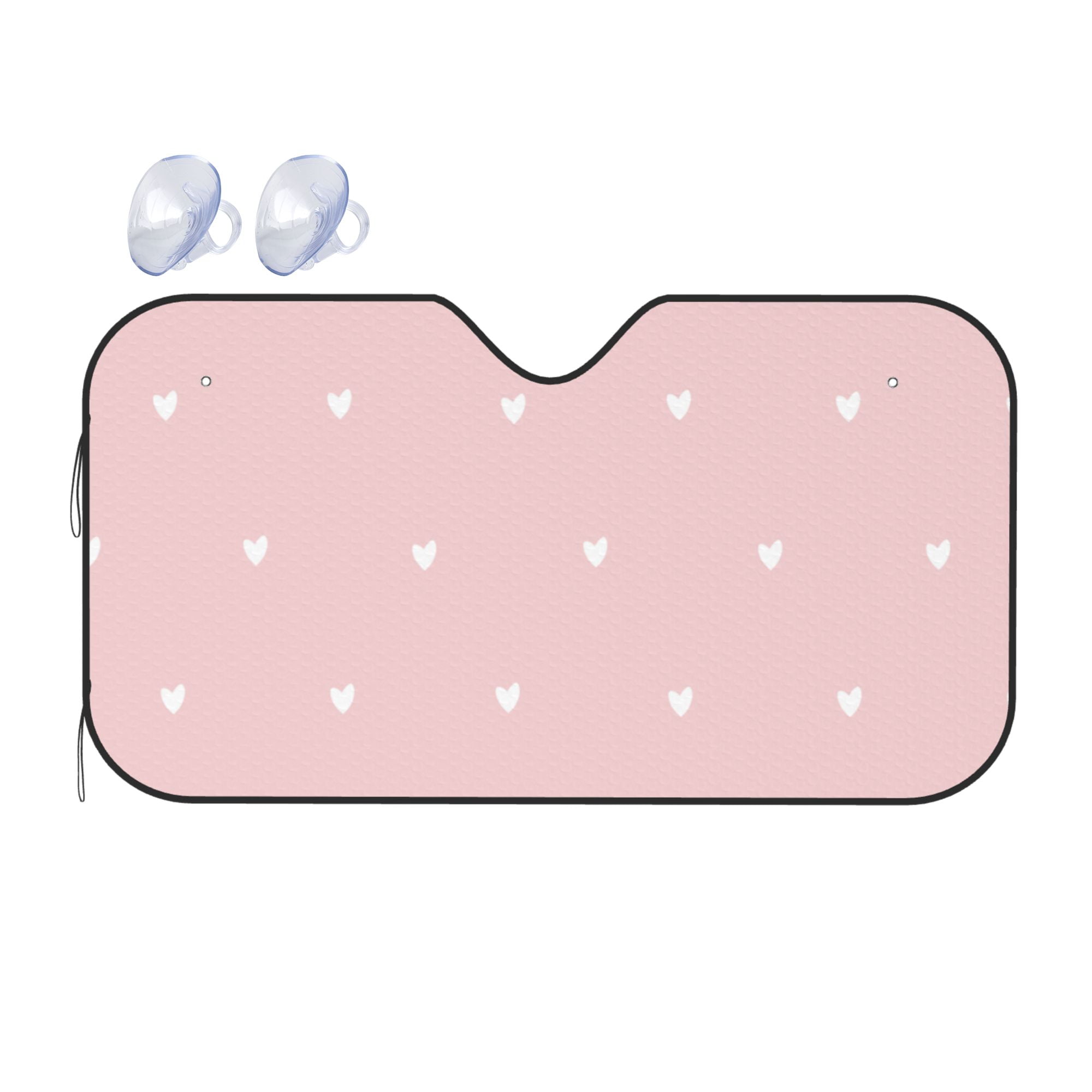 YFYANG Front Windshield Sun Shade, Pink Heart Pattern Foldable Car ...