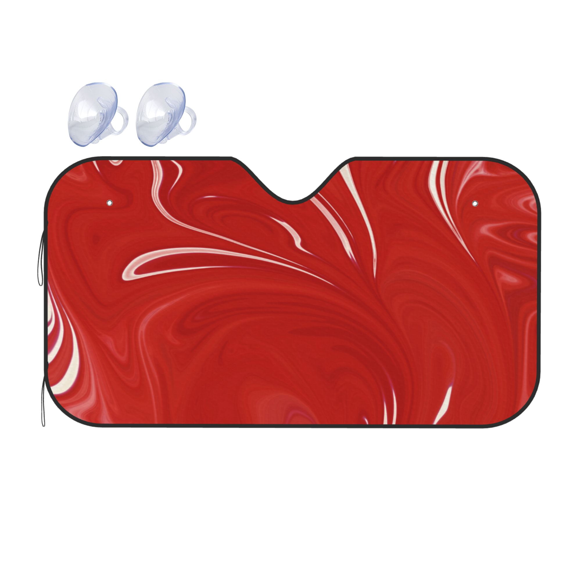 YFYANG Front Windshield Sun Shade, Red Marble Texture Foldable Car ...