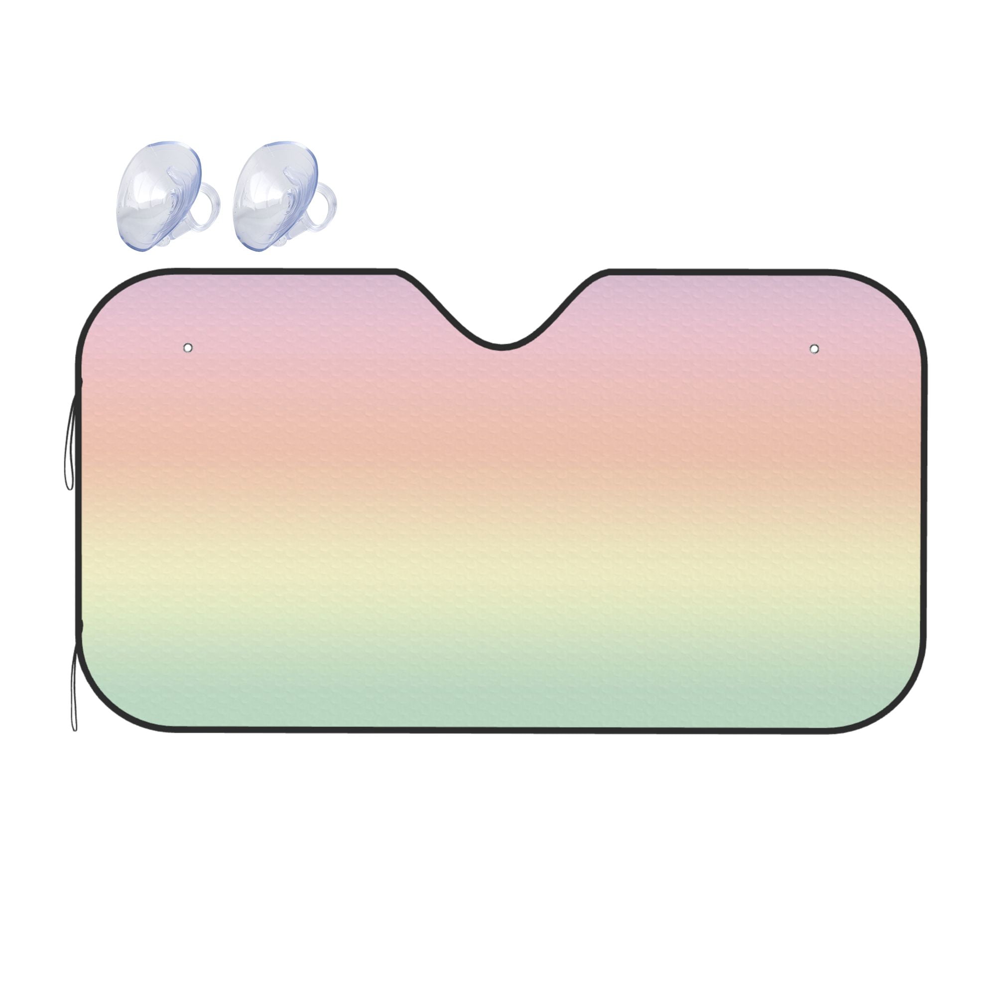 YFYANG Front Windshield Sun Shade, Retro Rainbow Color Foldable Car ...