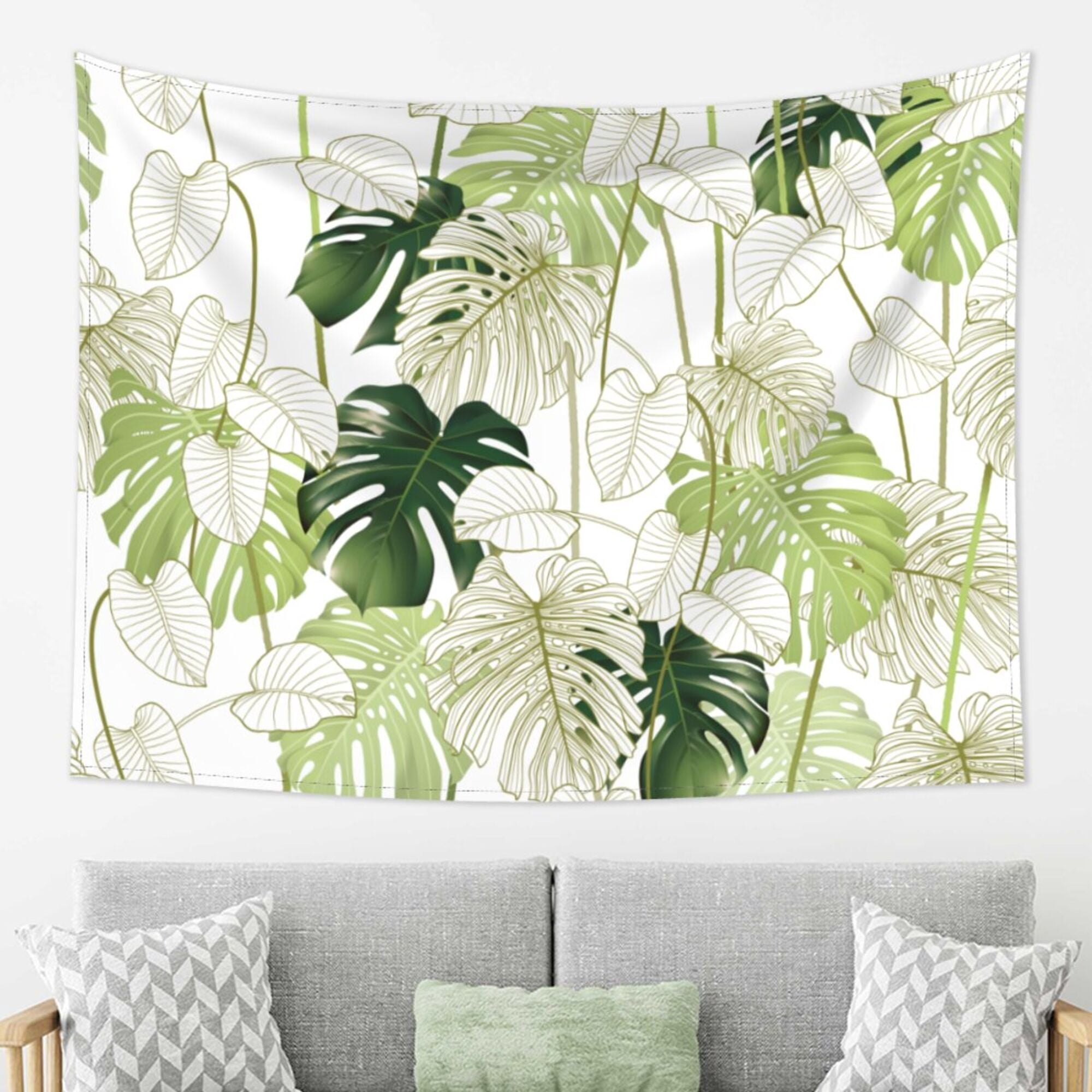 YFYANG Green Vine Leaf Texture Tapestry, Bedroom Dormitory Living Room ...