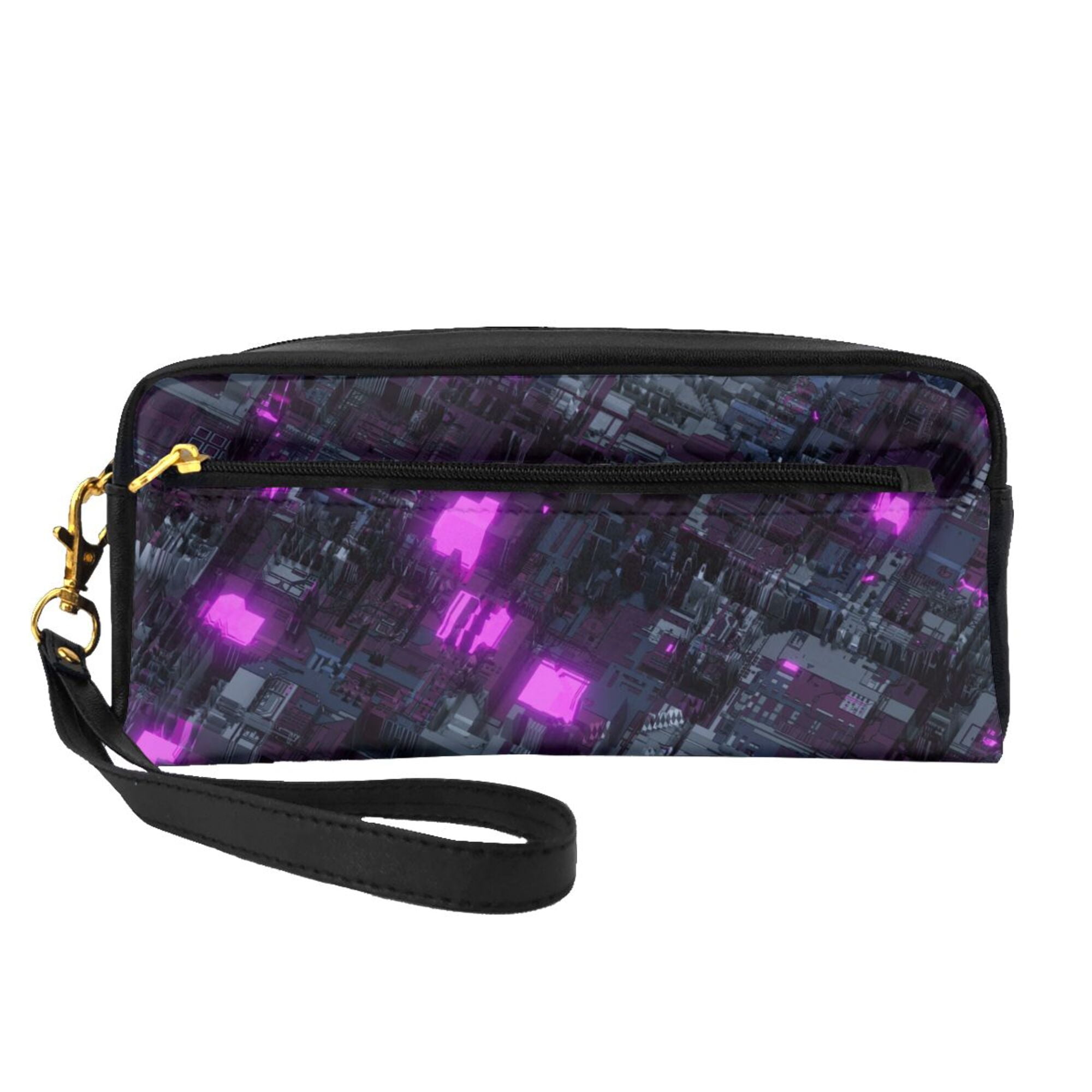YFYANG Leather Portable Travel Small Makeup Bag, Multifunctional ...
