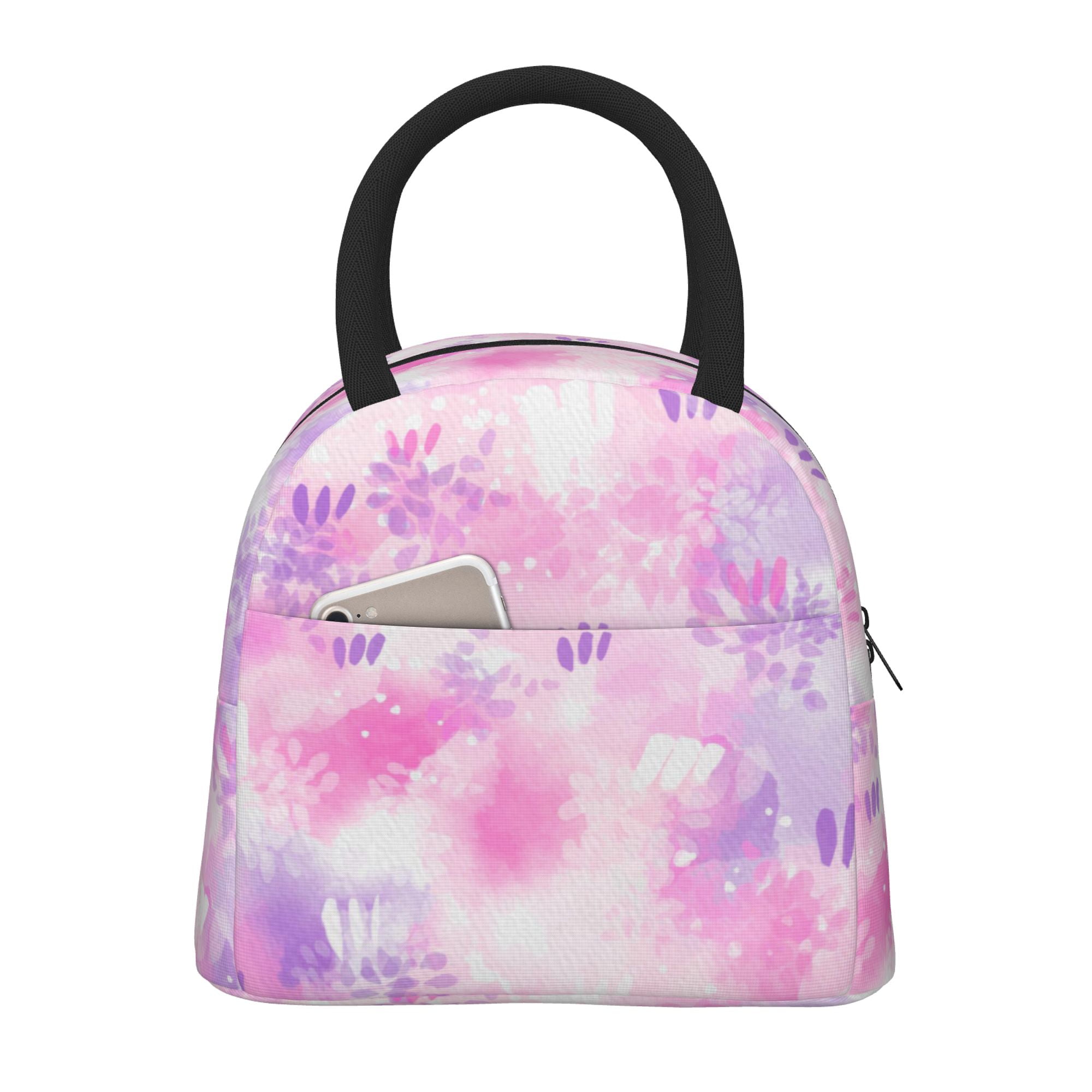 YFYANG Portable Waterproof Insulated Lunch Bag, Abstract Watercolor ...