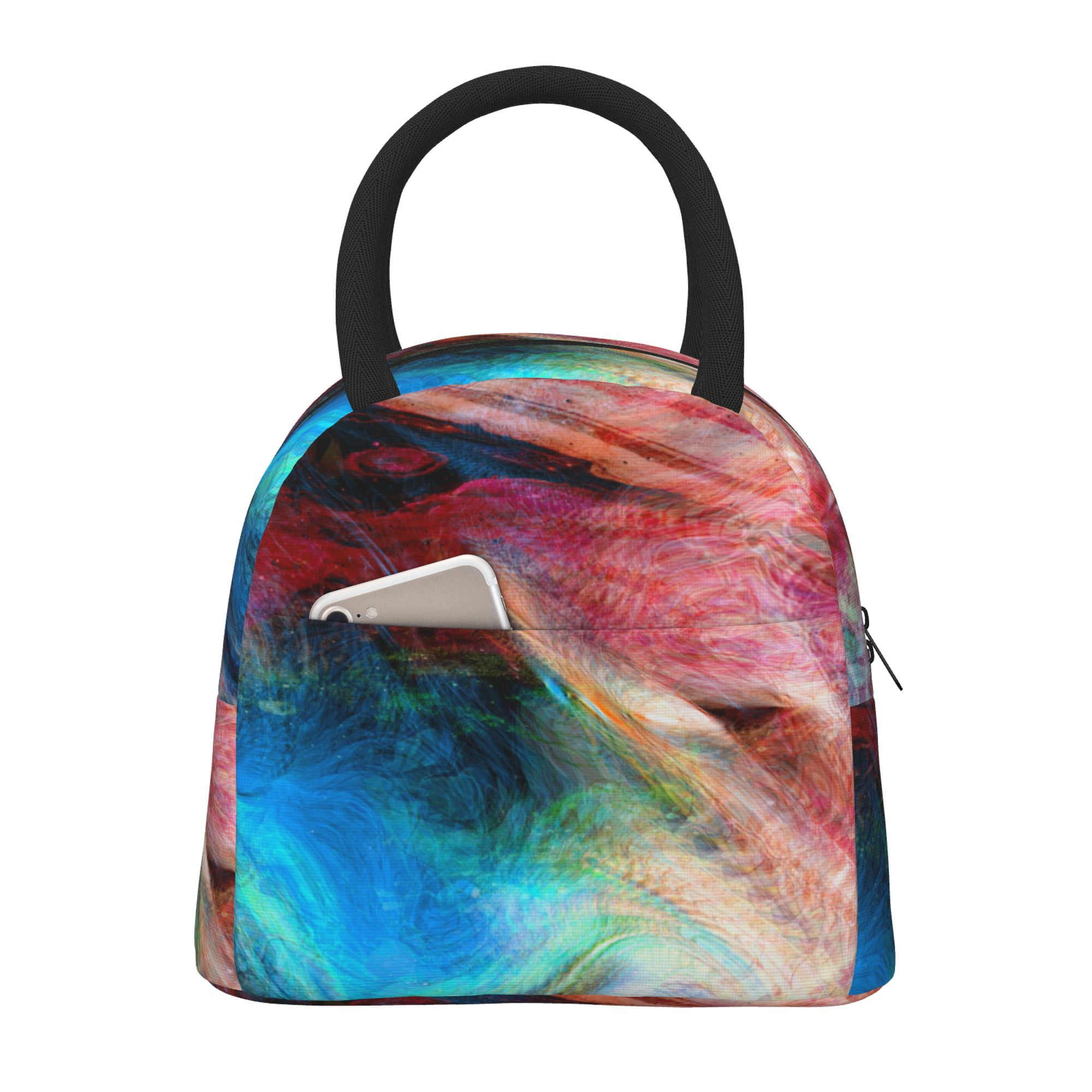 YFYANG Portable Waterproof Insulated Lunch Bag, Dreamy Abstract Texture ...
