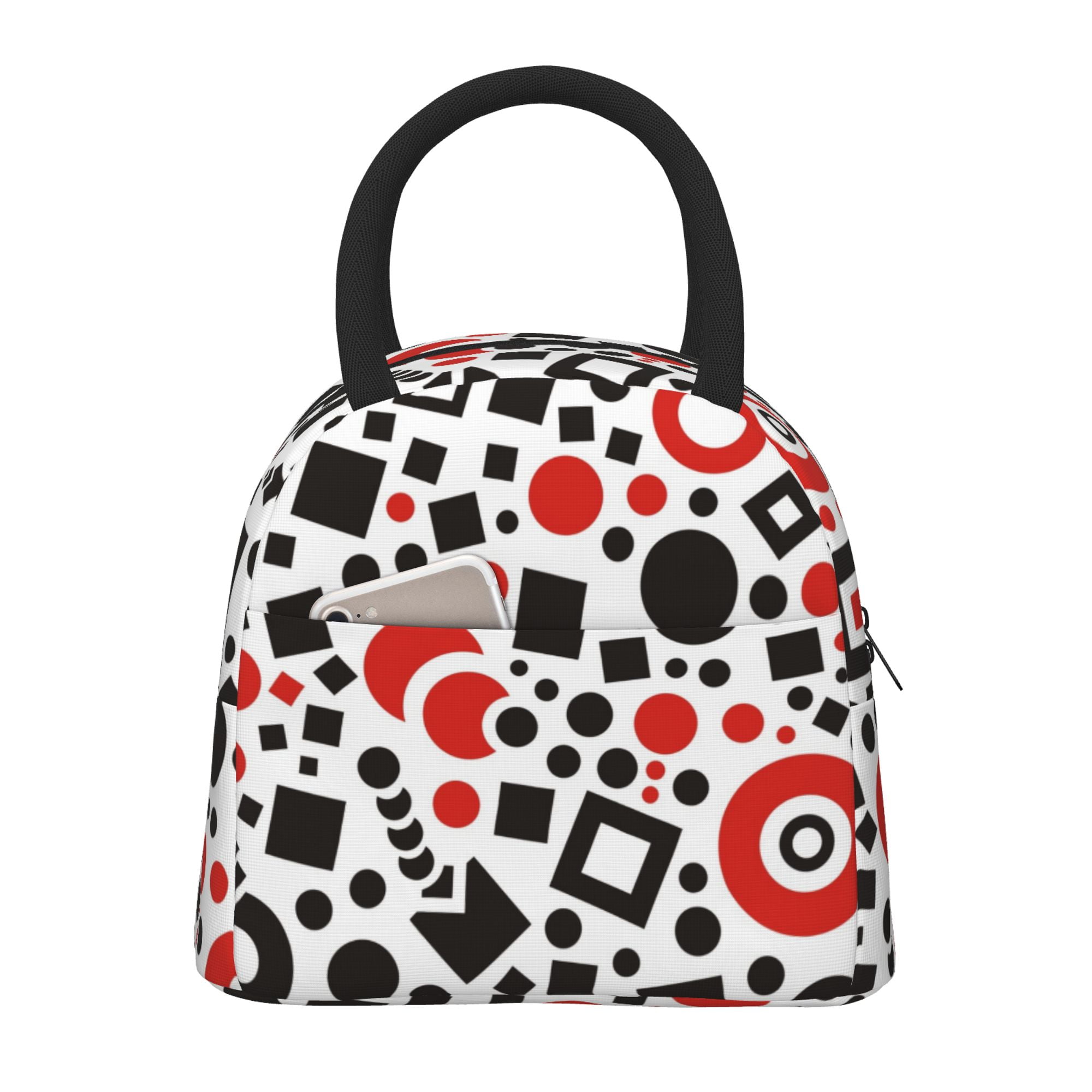 YFYANG Portable Waterproof Insulated Lunch Bag, Geometric Patterns ...