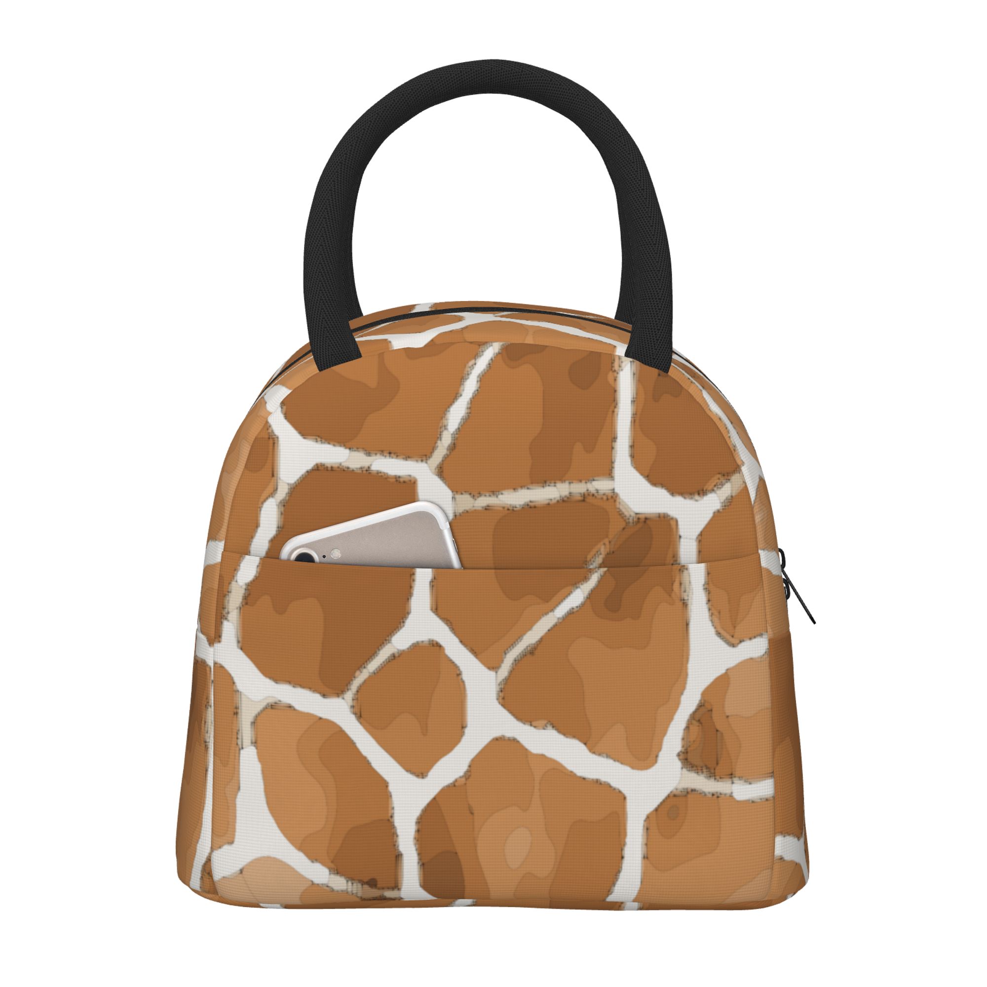 YFYANG Portable Waterproof Insulated Lunch Bag, Giraffe Texture Pattern ...