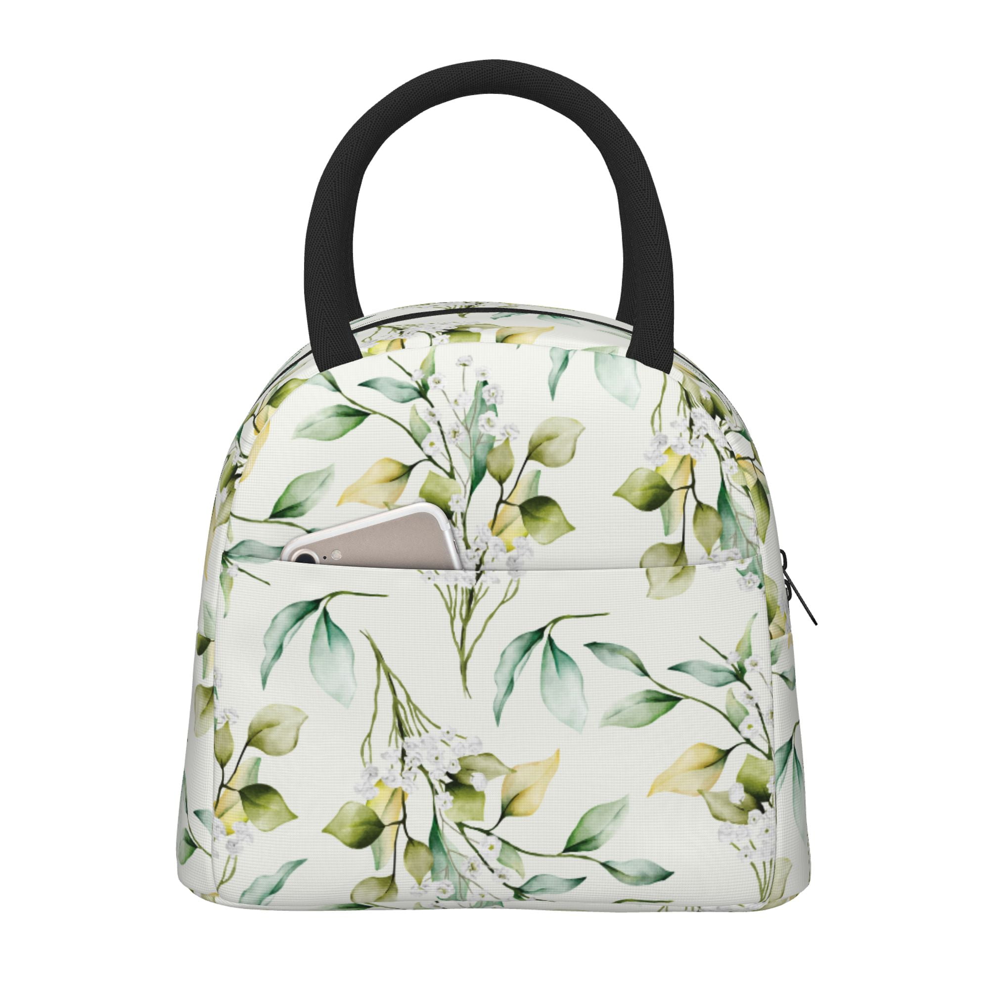 YFYANG Portable Waterproof Insulated Lunch Bag, Vintage Watercolor ...