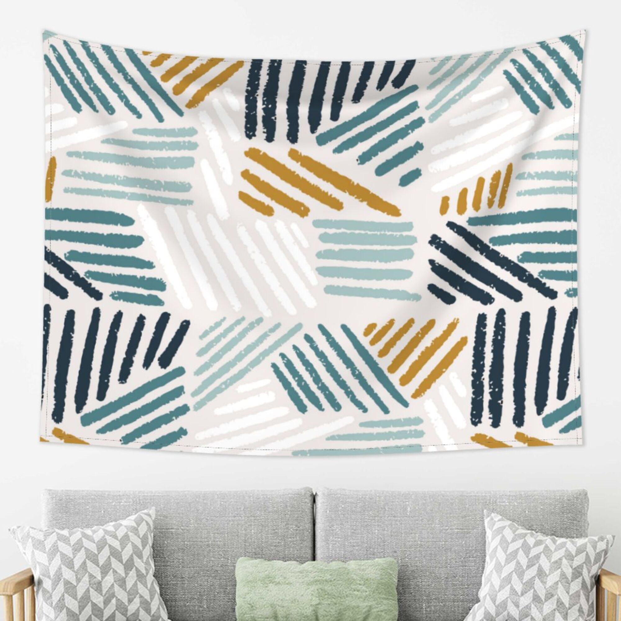 YFYANG Retro Line Texture Tapestry, Bedroom Dormitory Living Room ...