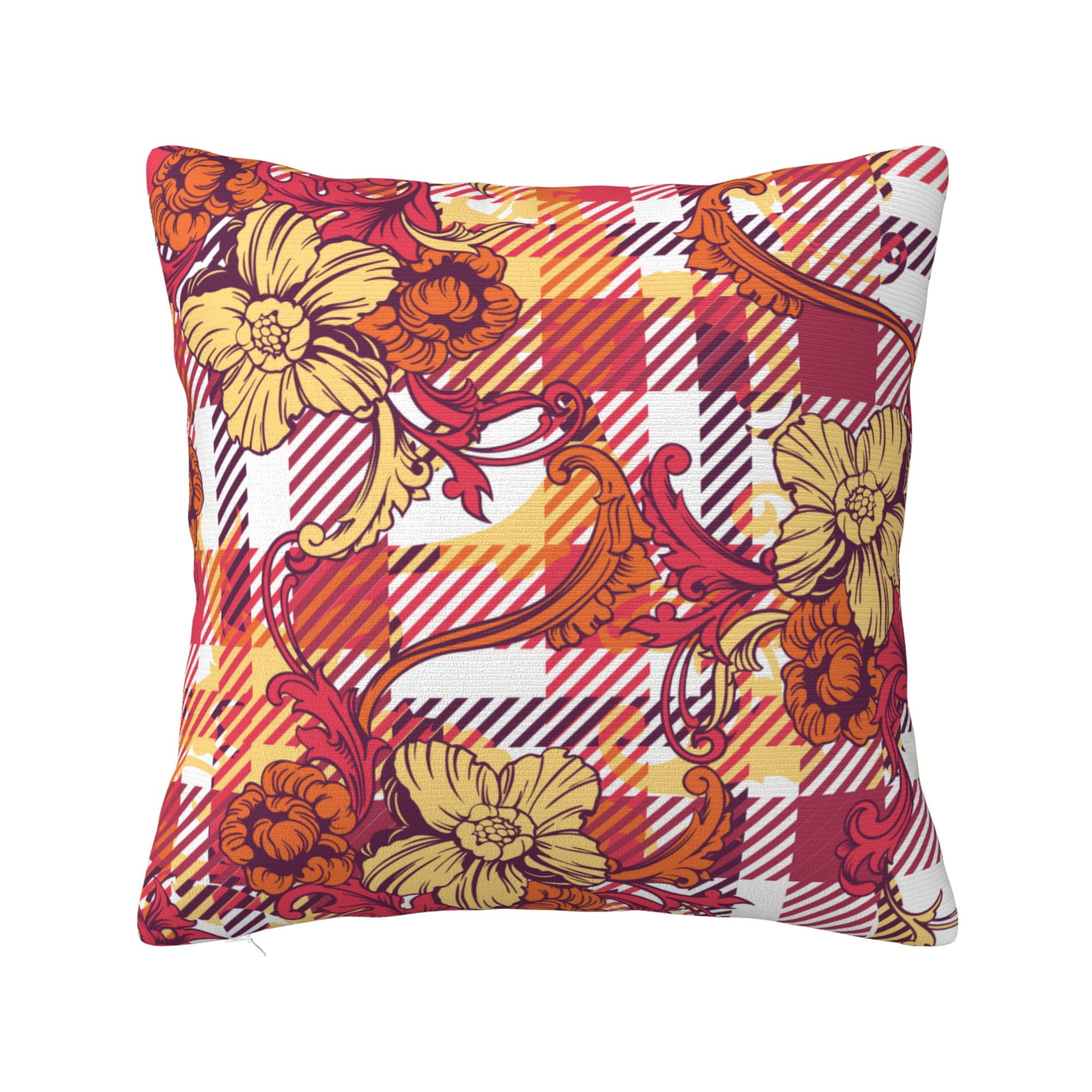 YFYANG Square Decorative Throw Pillow Case (Without Pillow Insert), Red ...