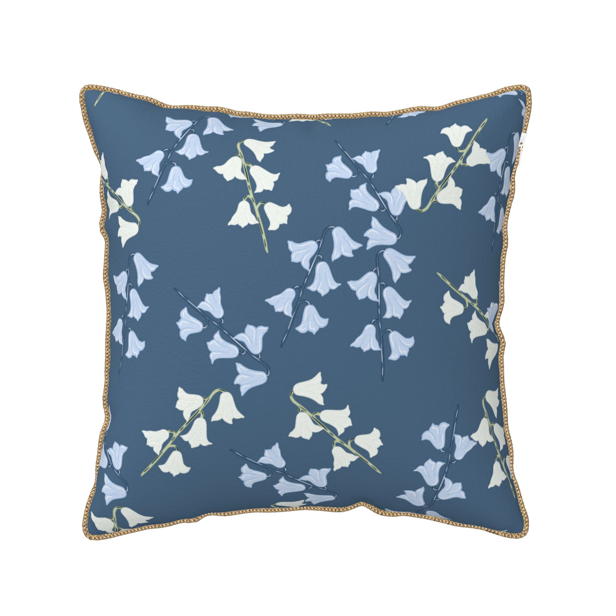 YFYANG Square Velvet Decorative Throw Pillow, 16"x16" Blue Bell Orchid ...