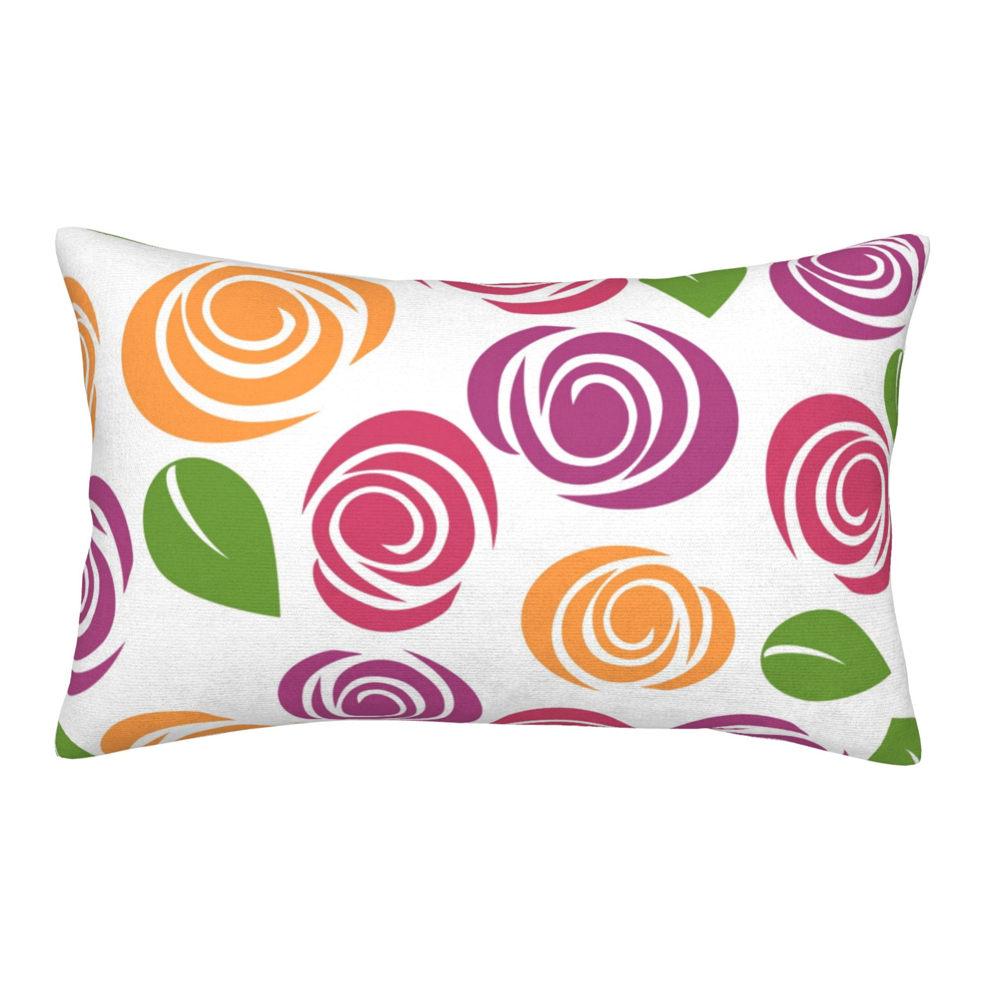 YFYANG Super Soft Rectangular Plush Cushion Cover (Without Pillow ...