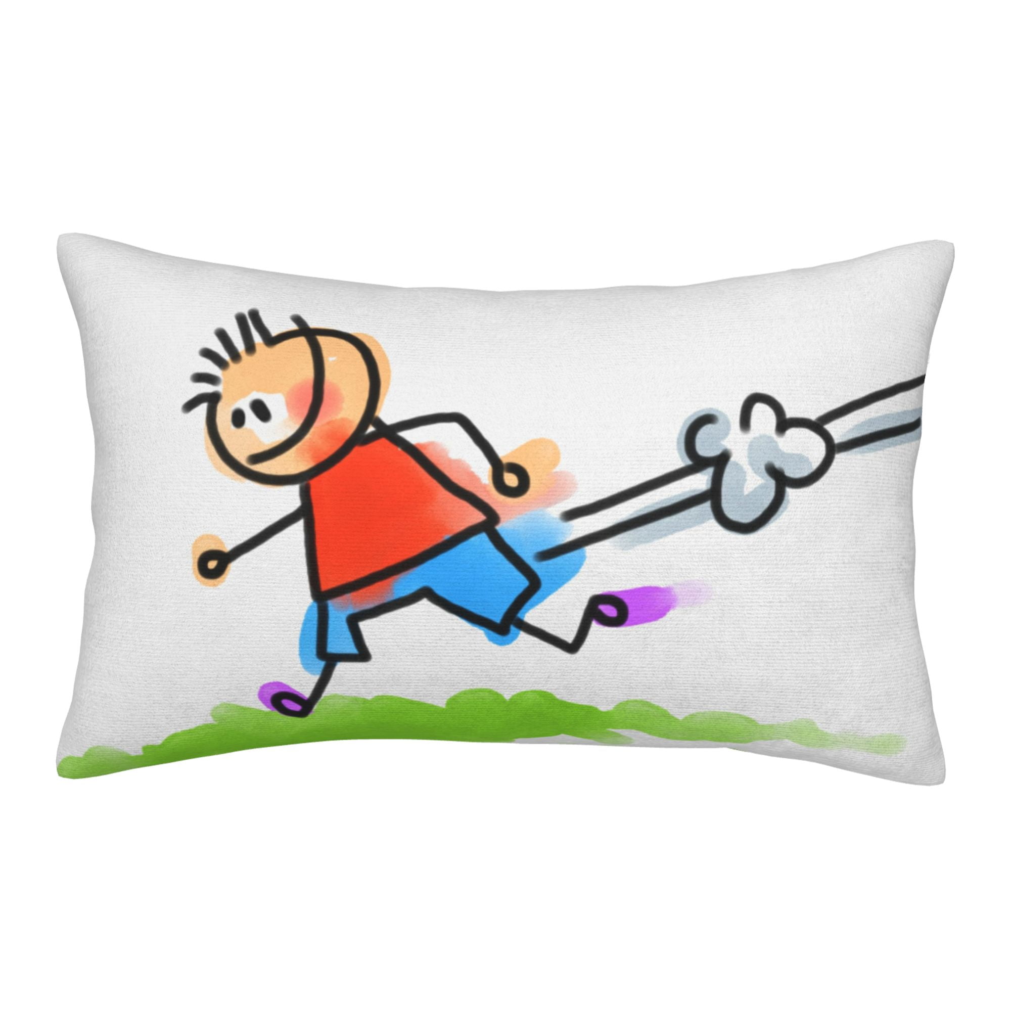 YFYANG Super Soft Rectangular Plush Cushion Cover (Without Pillow ...