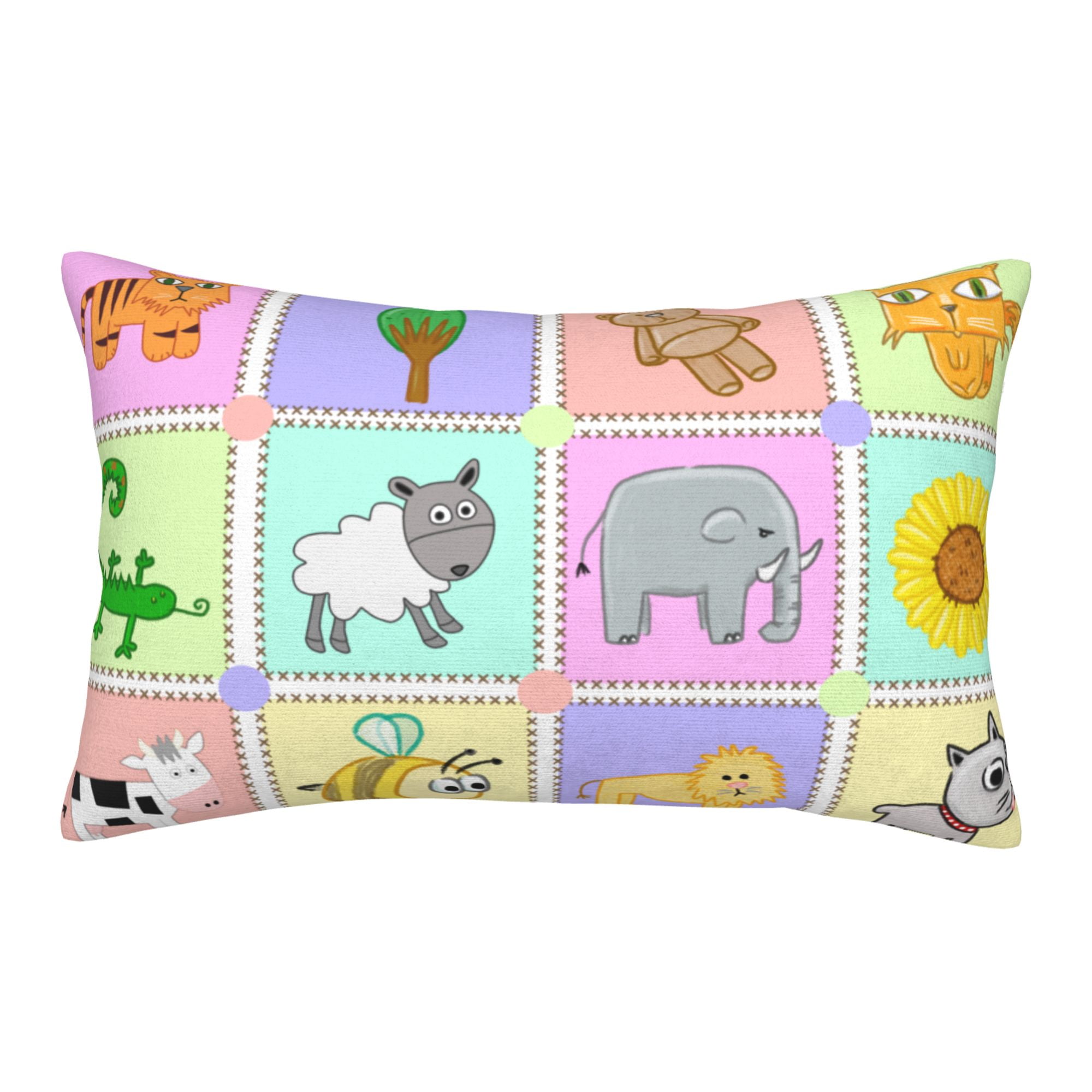 YFYANG Super Soft Rectangular Plush Cushion Cover (Without Pillow ...