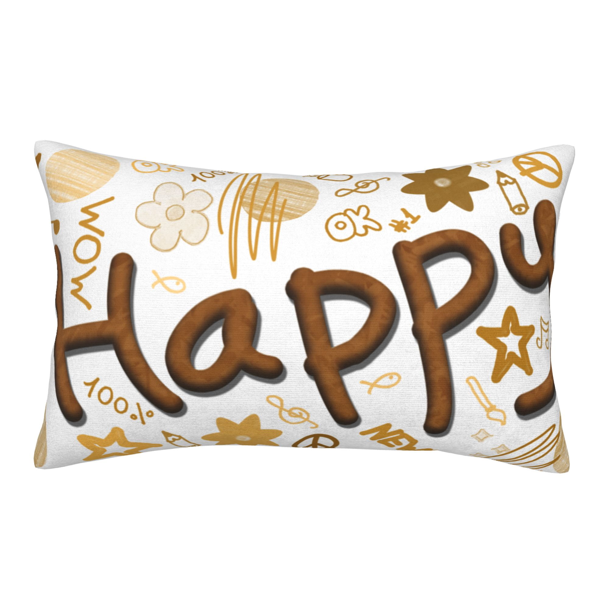 YFYANG Super Soft Rectangular Plush Cushion Cover (Without Pillow ...