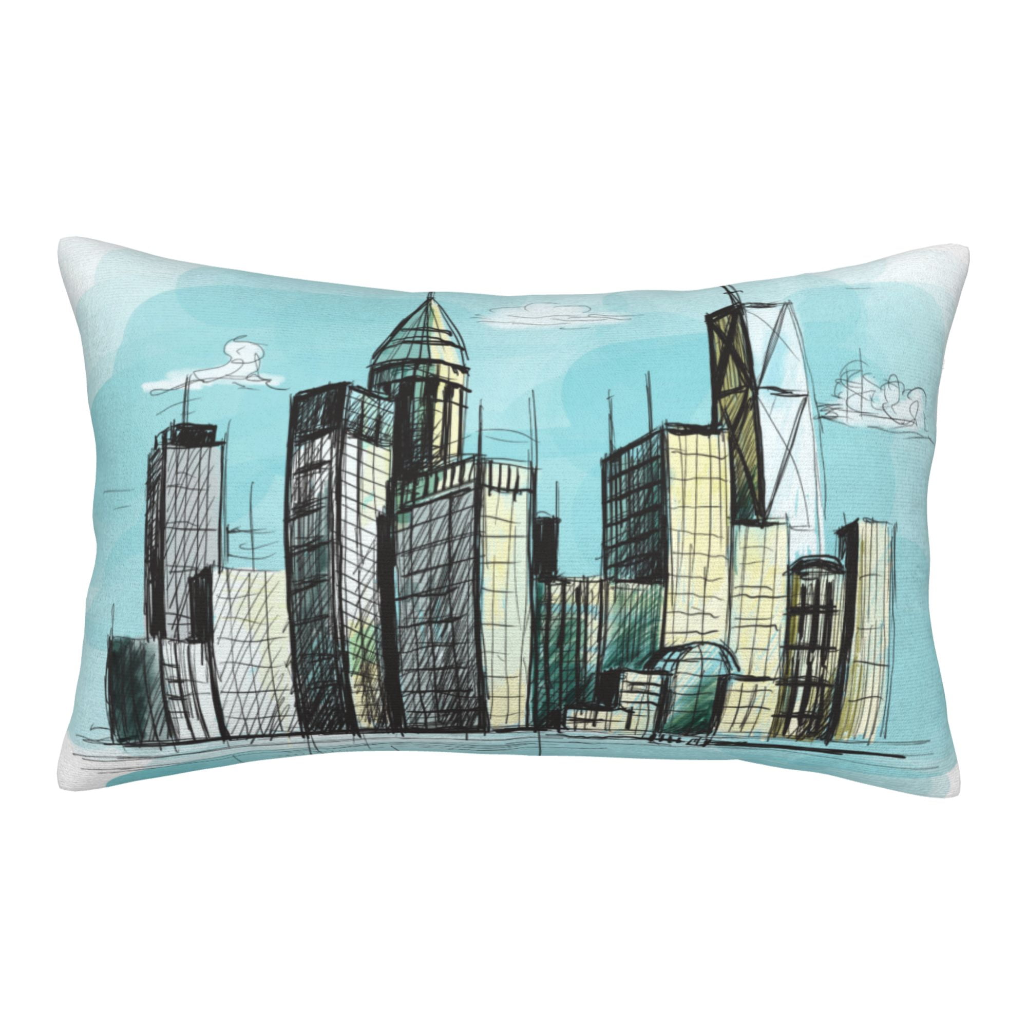 YFYANG Super Soft Rectangular Plush Cushion Cover (Without Pillow ...