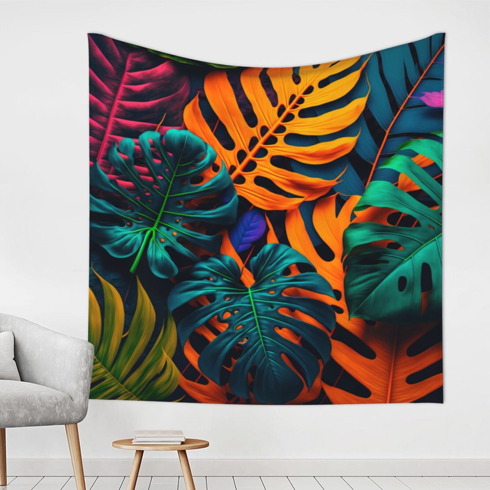 YFYANG Tropical Plant Leaves Tapestry, Bedroom Dormitory Living Room ...