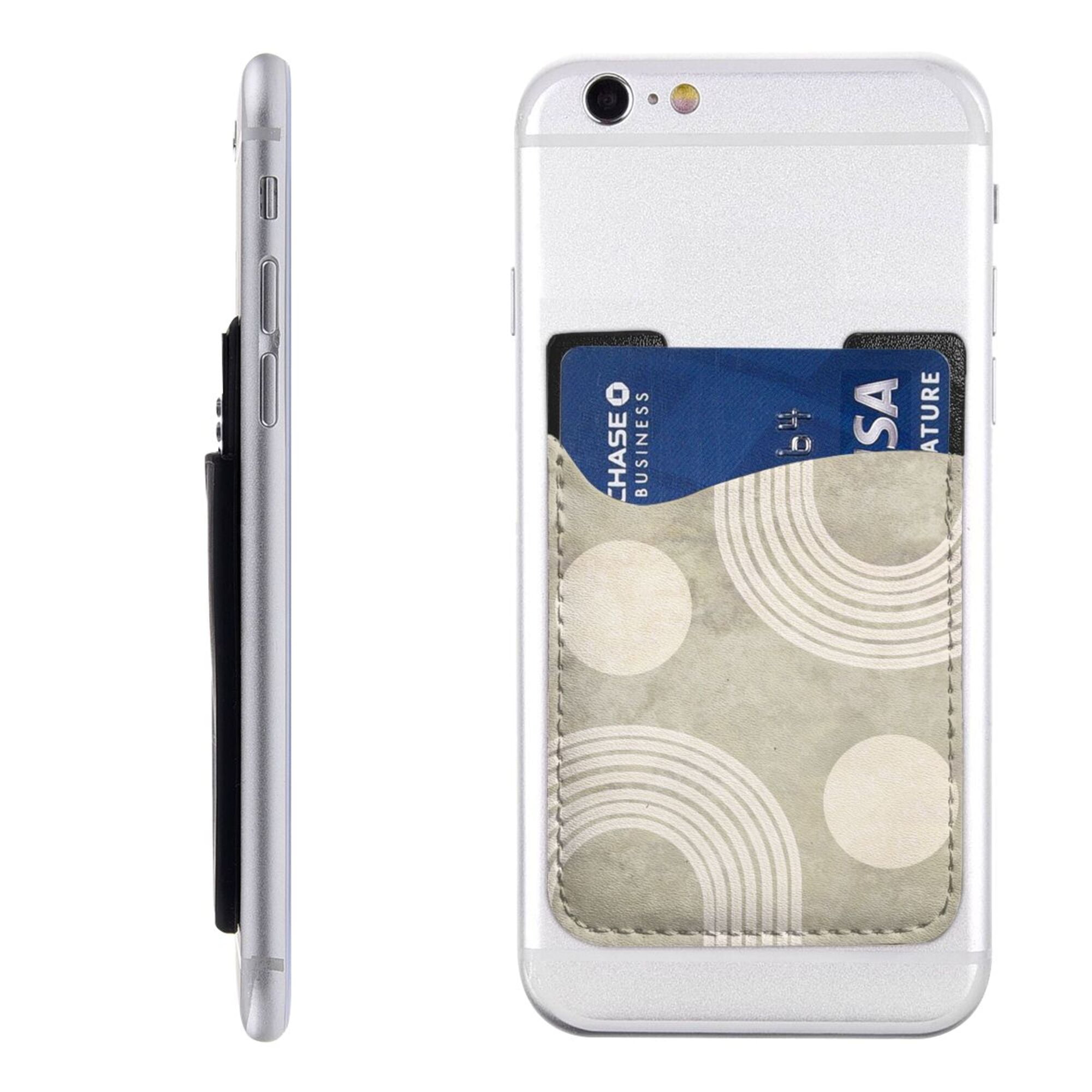 YFYANG Universal Adhesive Cell Phone Card Holder, Bohemian Style Beige ...