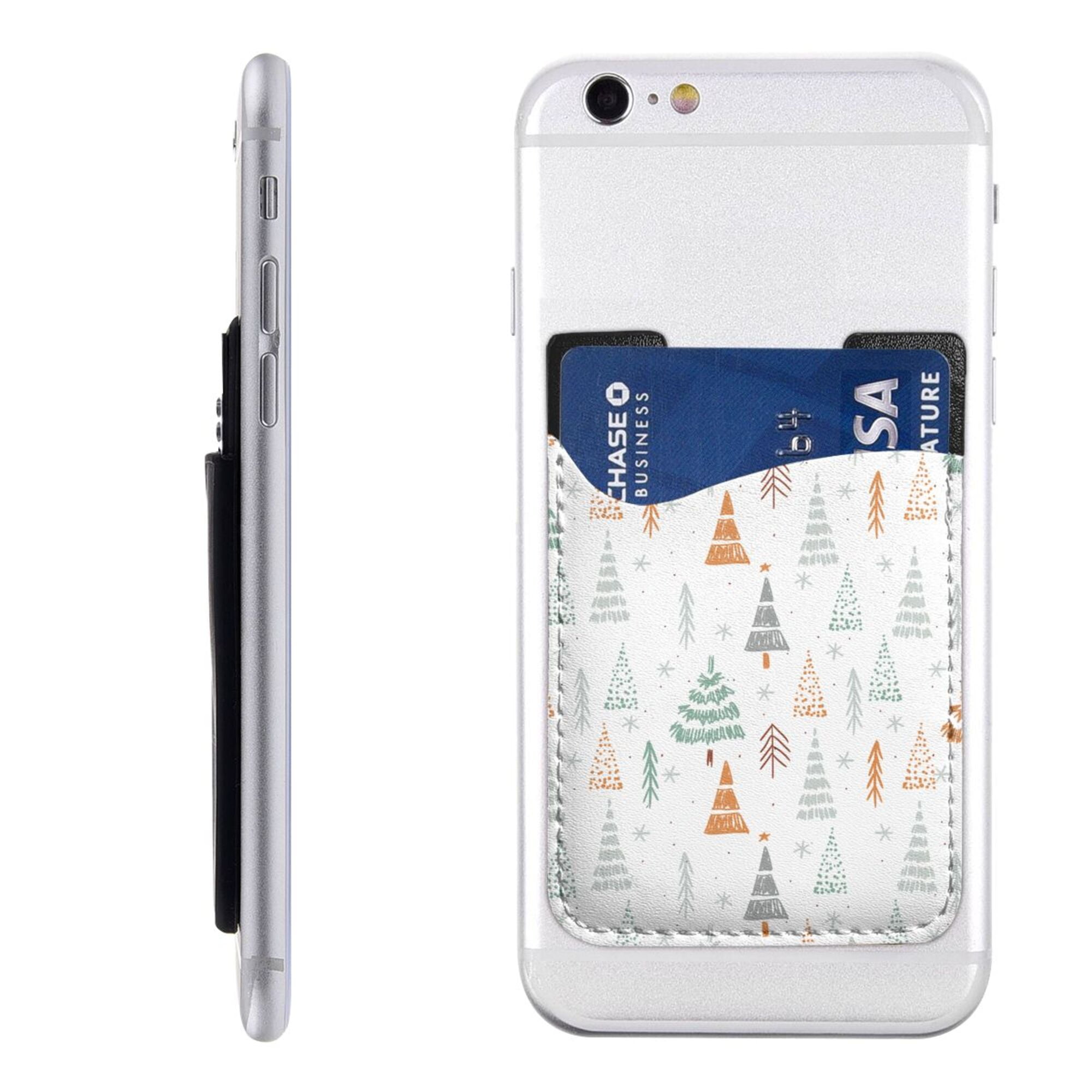 YFYANG Universal Adhesive Cell Phone Card Holder, Christmas Tree Line ...