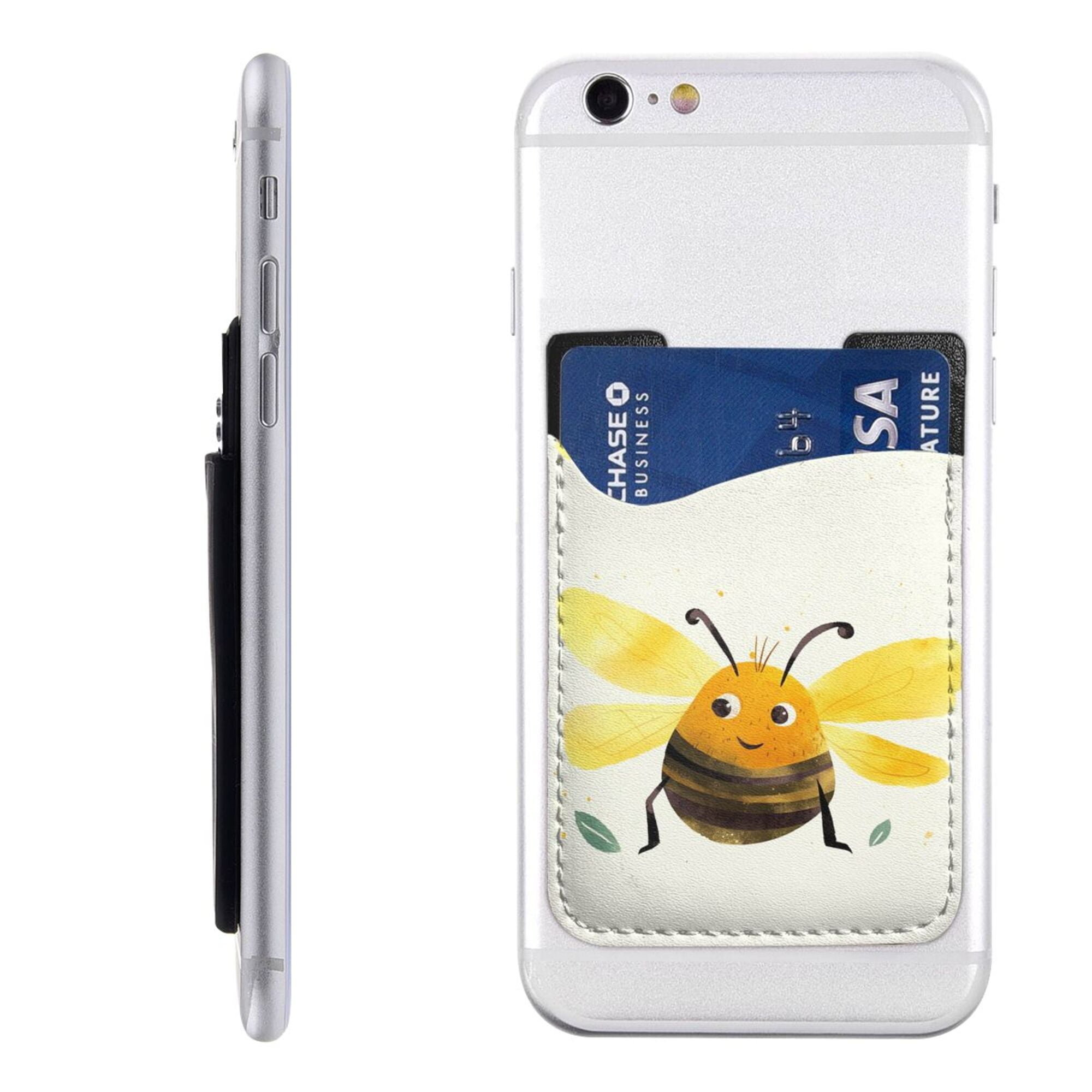 YFYANG Universal Adhesive Cell Phone Card Holder, Cute Bee Patterns ...