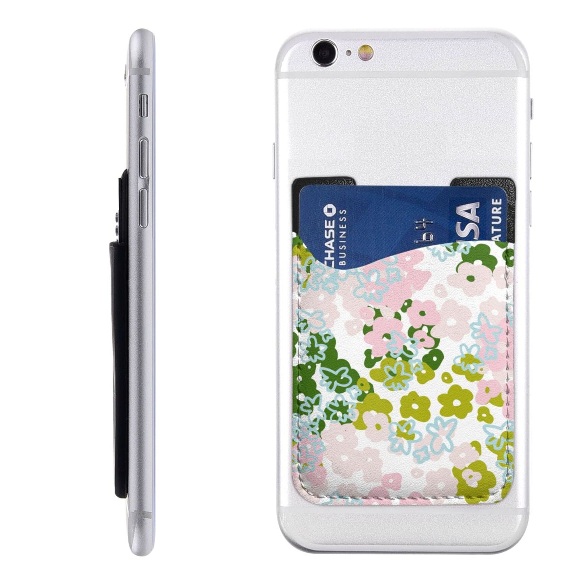 YFYANG Universal Adhesive Cell Phone Card Holder, Pastel Watercolor ...