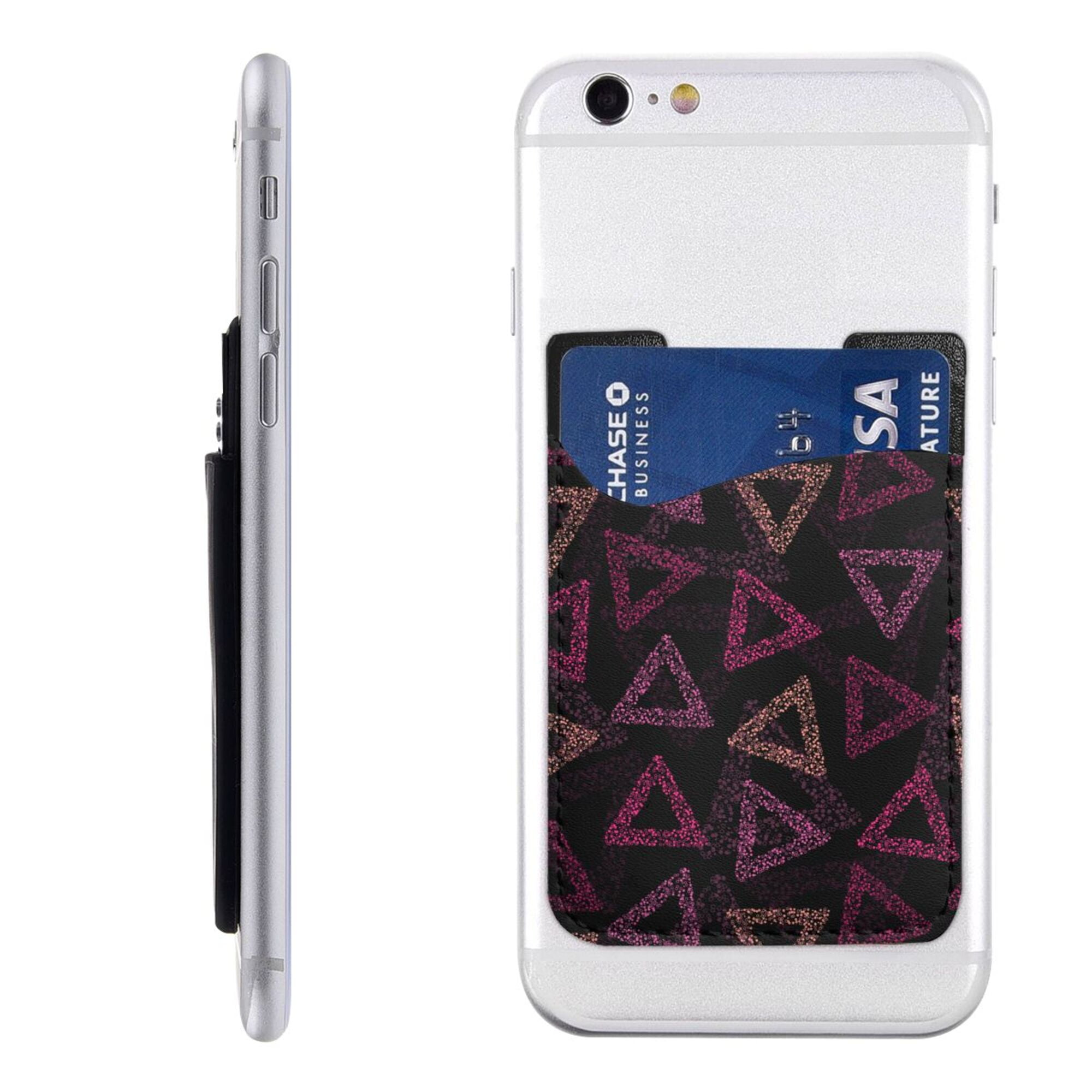 YFYANG Universal Adhesive Cell Phone Card Holder, Vintage Red Triangle ...