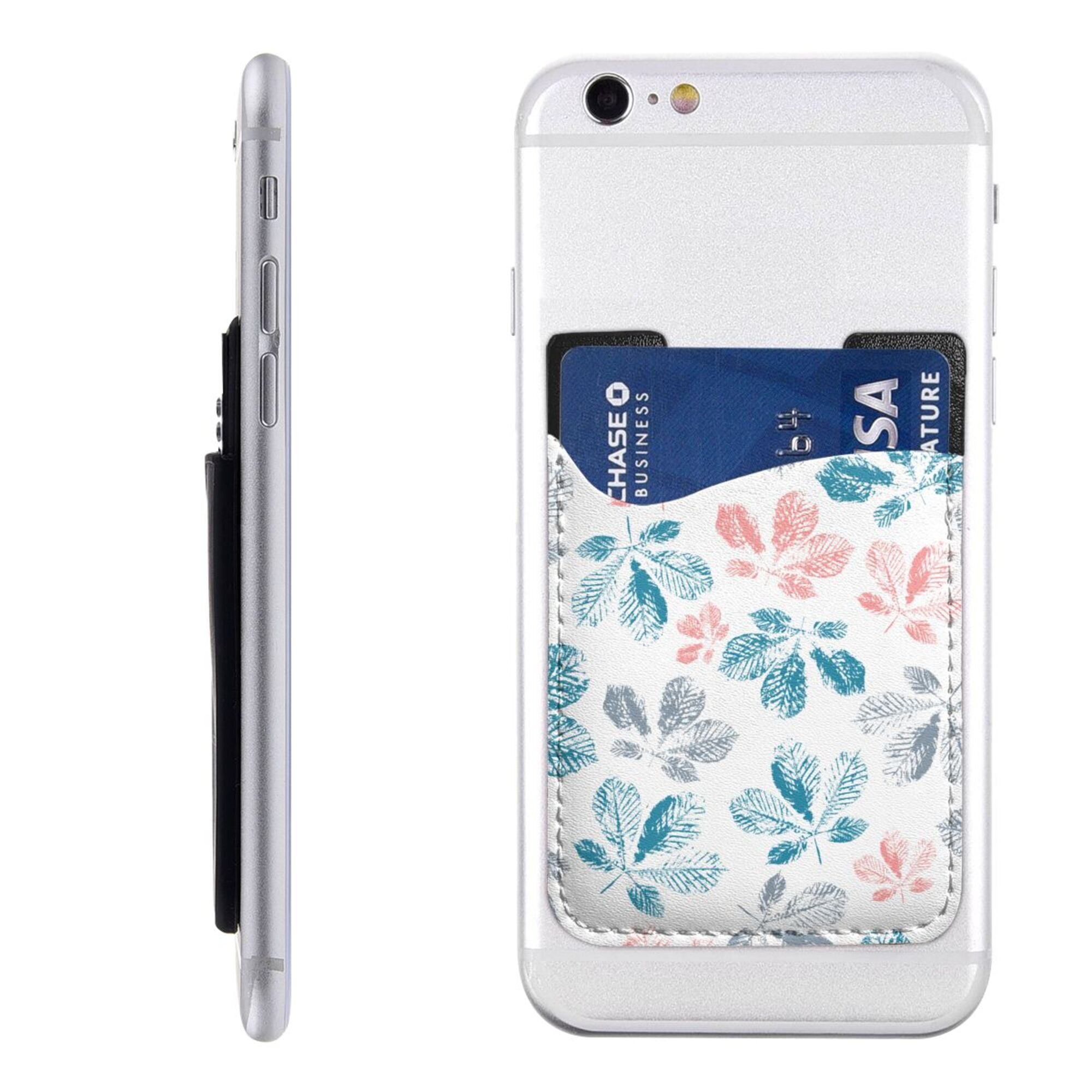 YFYANG Universal Adhesive Cell Phone Card Holder, Vintage Watercolor ...