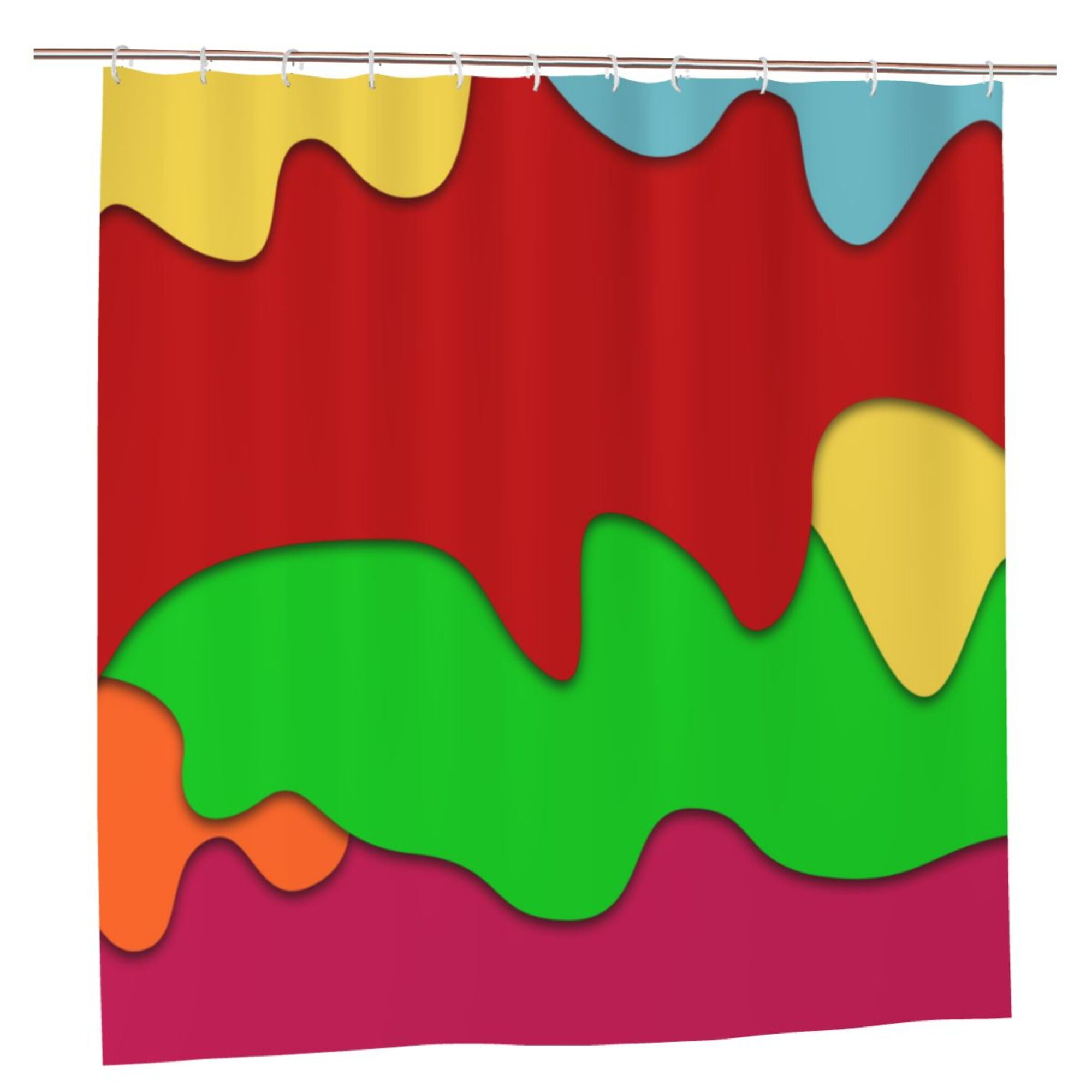 Yfyang Waterproof Bathroom Shower Curtain Abstract Curve Texture