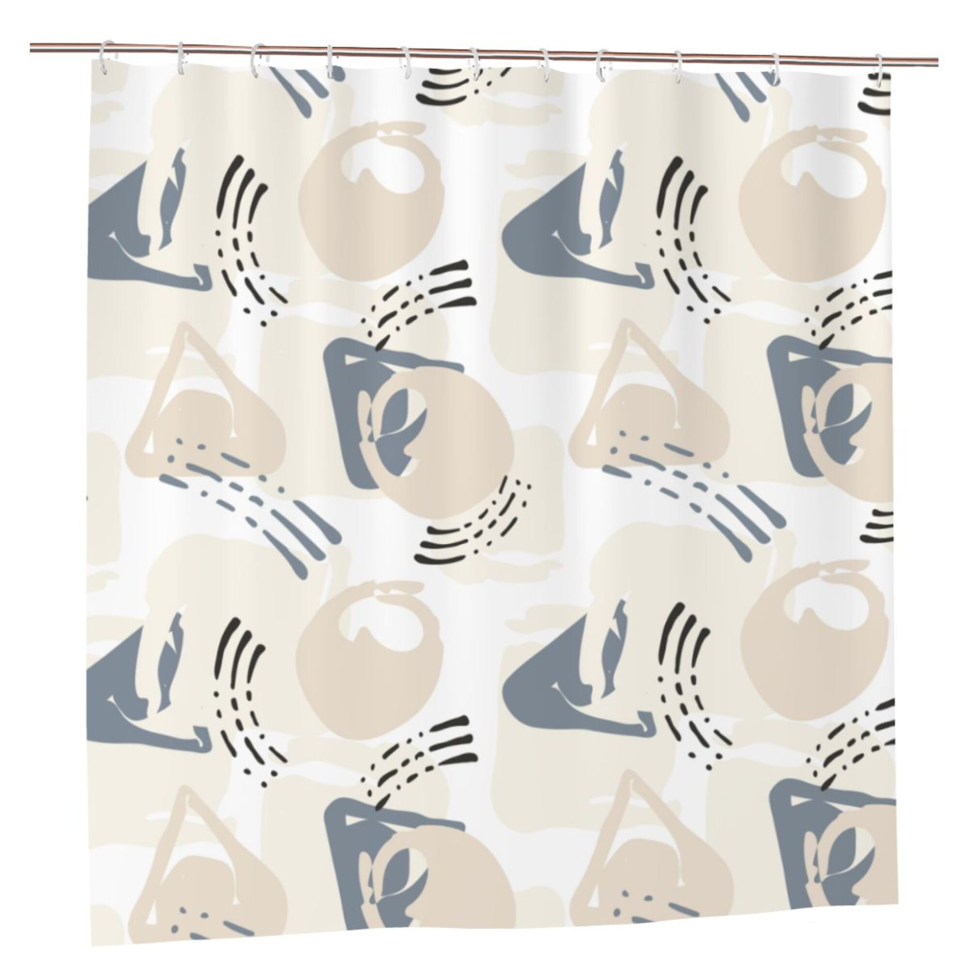 Yfyang Waterproof Bathroom Shower Curtain Abstract Geometric Textures