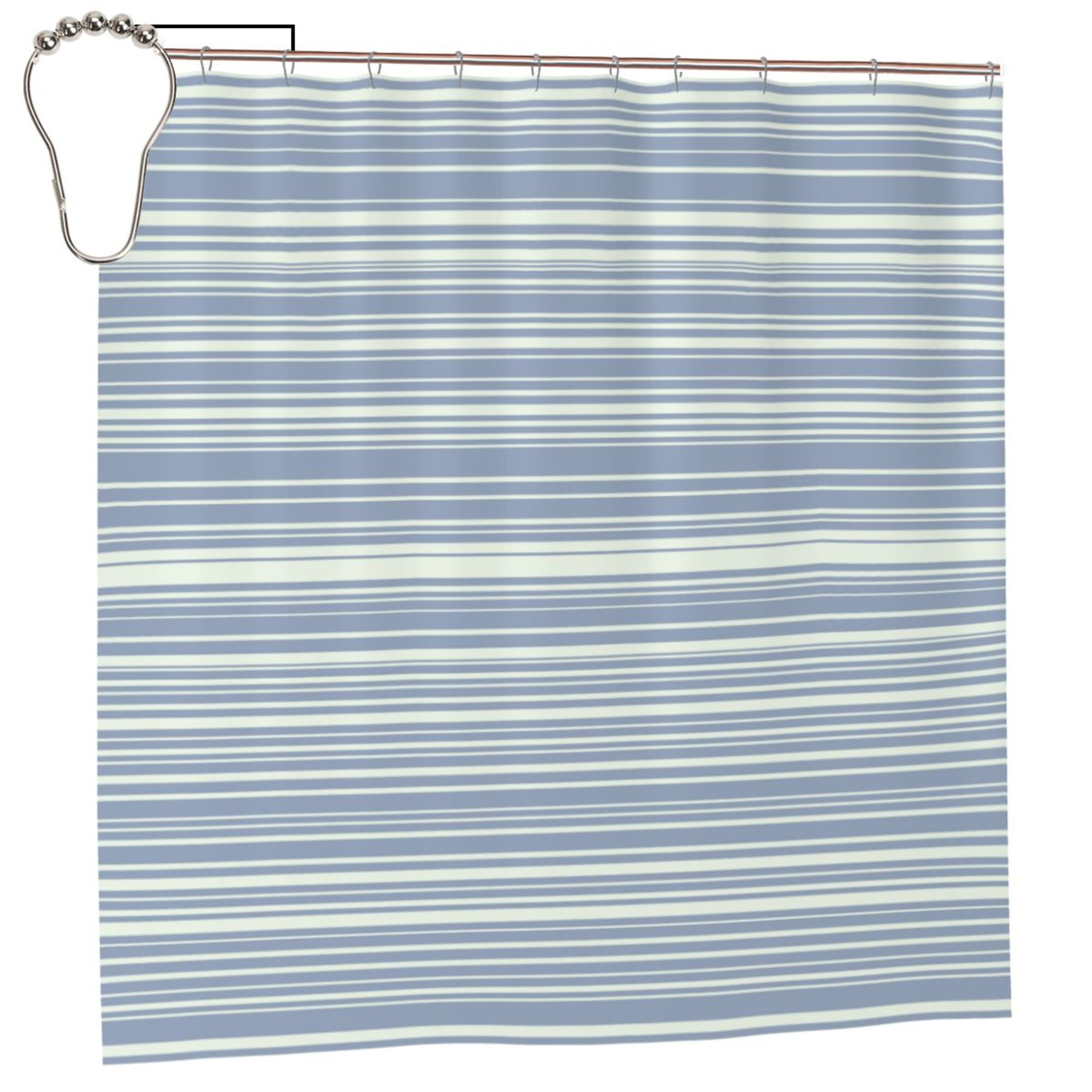 Yfyang Waterproof Bathroom Shower Curtain Blue Line Texture Shower