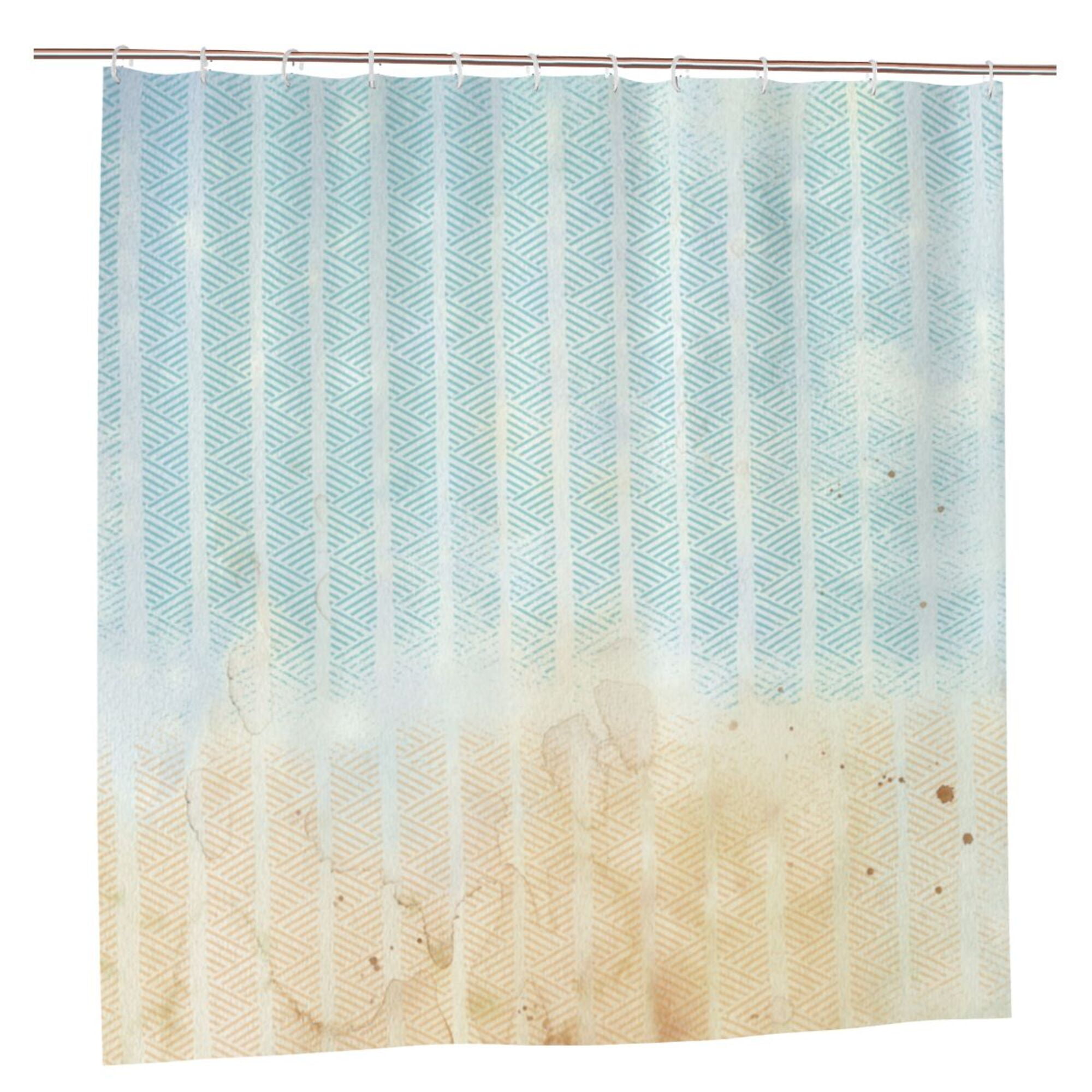 Yfyang Waterproof Bathroom Shower Curtain Blue Watercolor Pattern