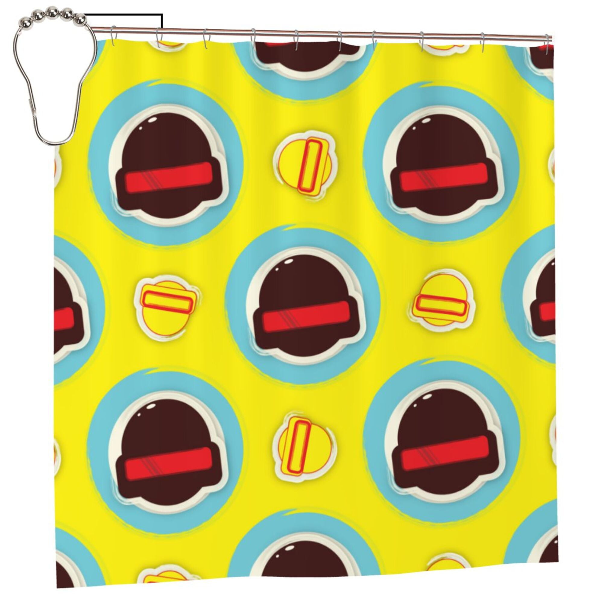 YFYANG Waterproof Bathroom Shower Curtain, Cartoon Steel Helmet ...