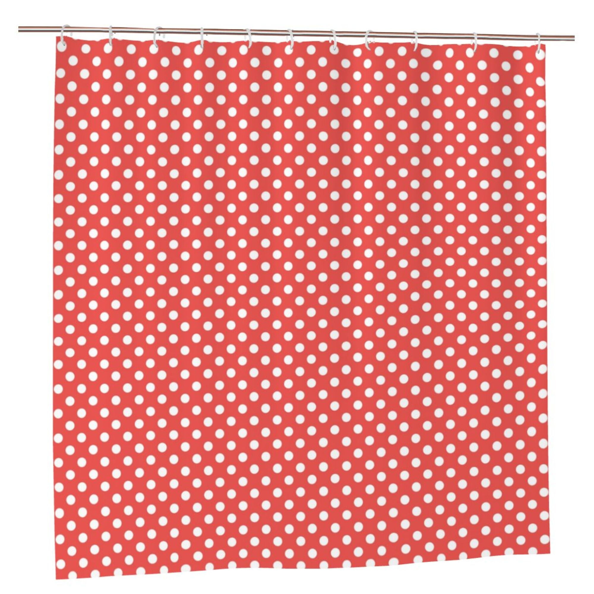 Yfyang Waterproof Bathroom Shower Curtain Classic Red Vintage Polka