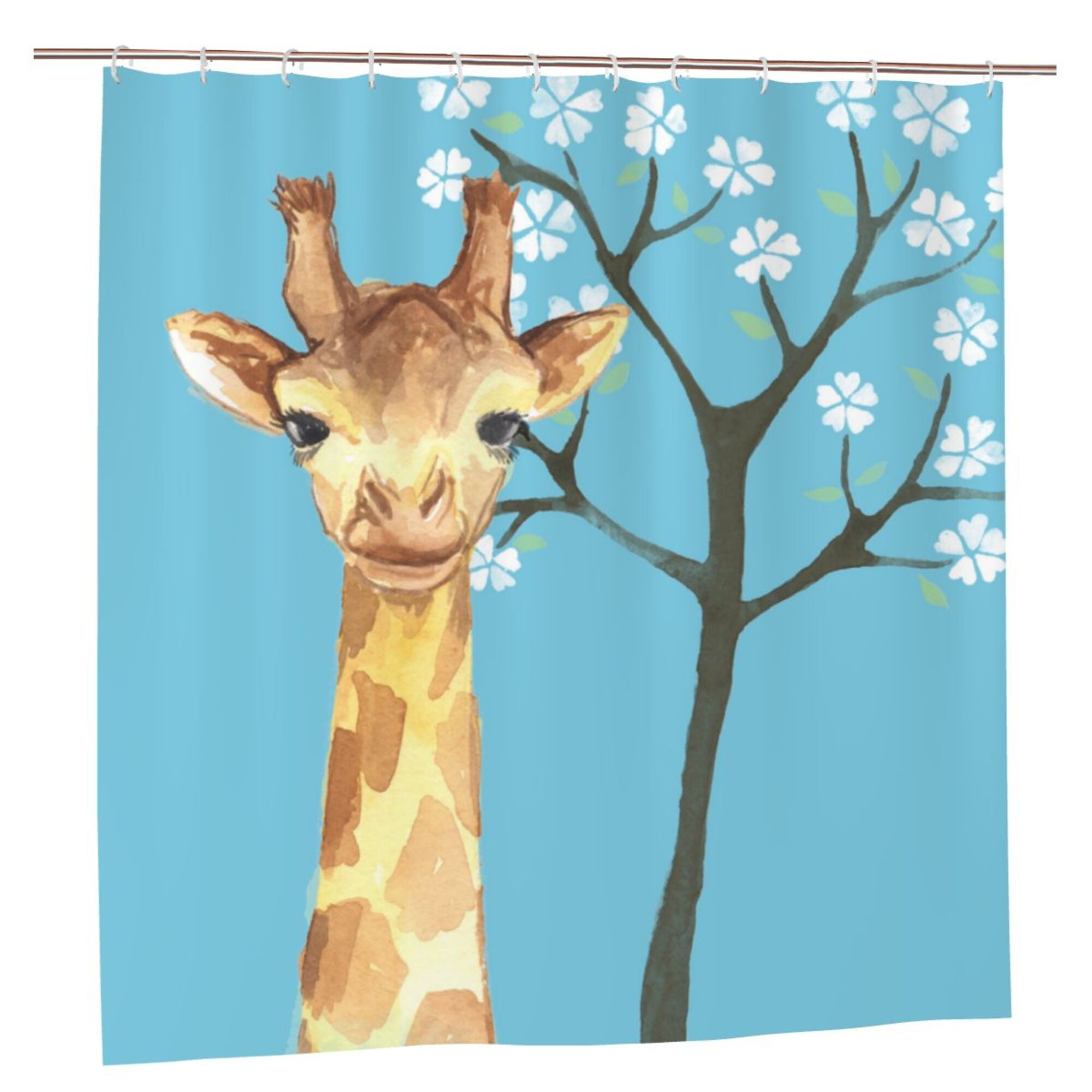 Yfyang Waterproof Bathroom Shower Curtain Cute Cartoon Giraffe Shower