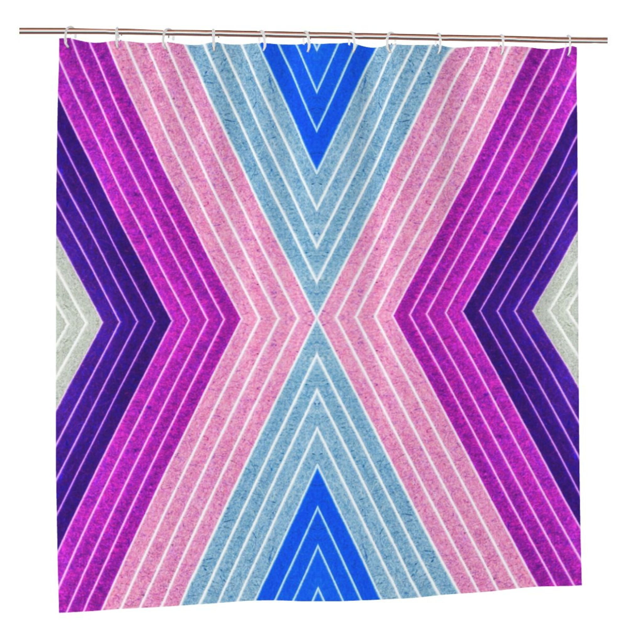 Yfyang Waterproof Bathroom Shower Curtain Decorative Line Art Shower