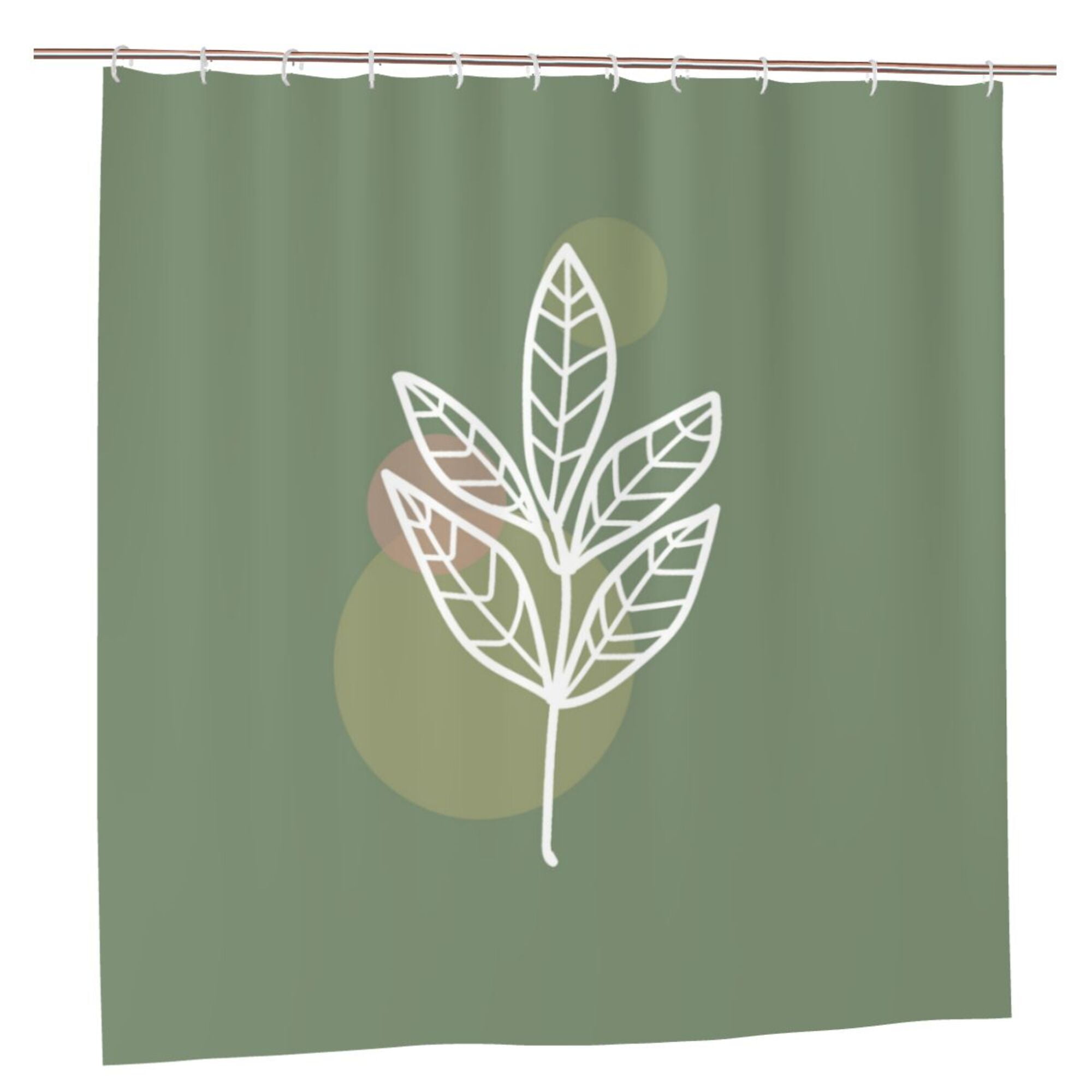 Yfyang Waterproof Bathroom Shower Curtain Green Branch Art Shower