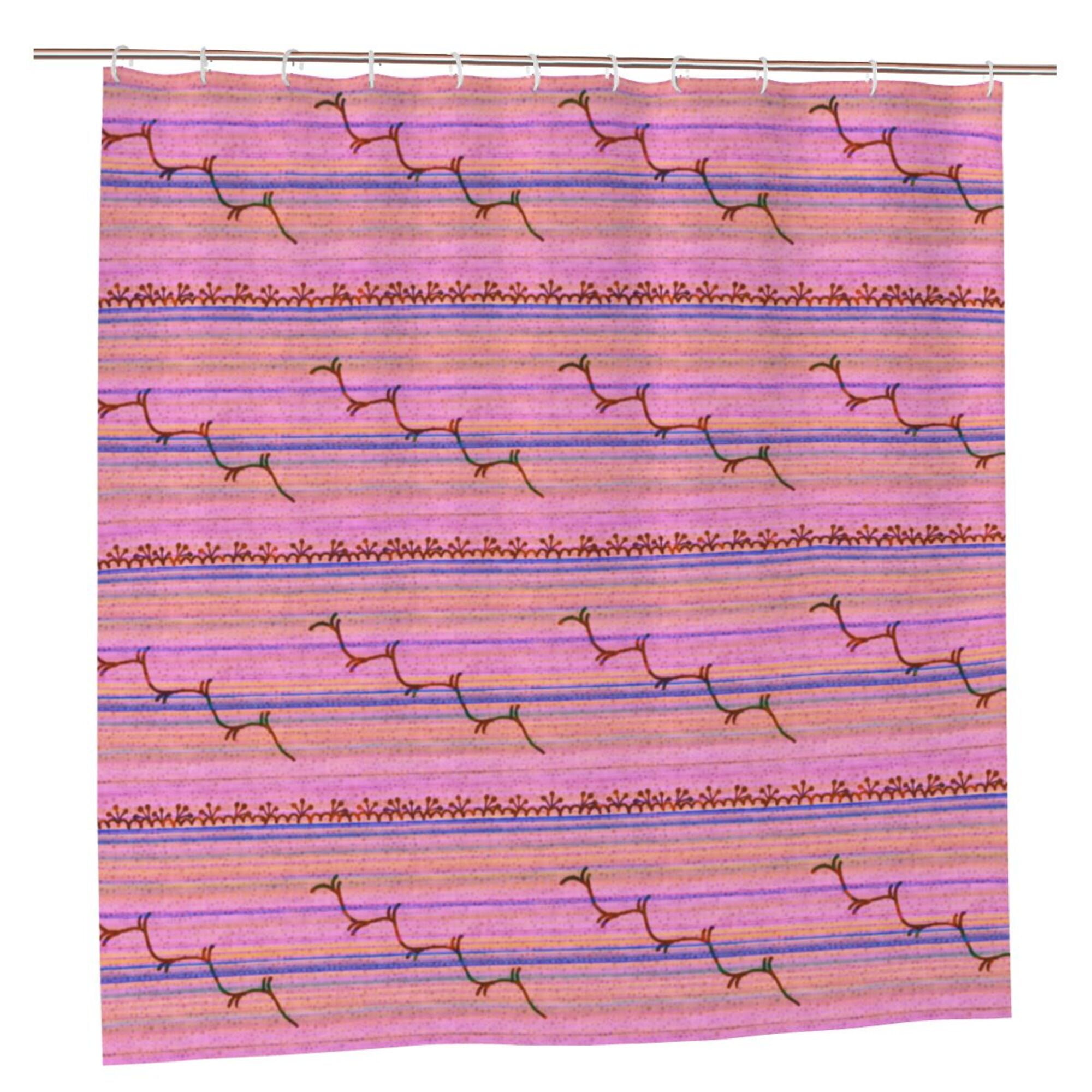 Yfyang Waterproof Bathroom Shower Curtain Pink Spring Shower Curtain