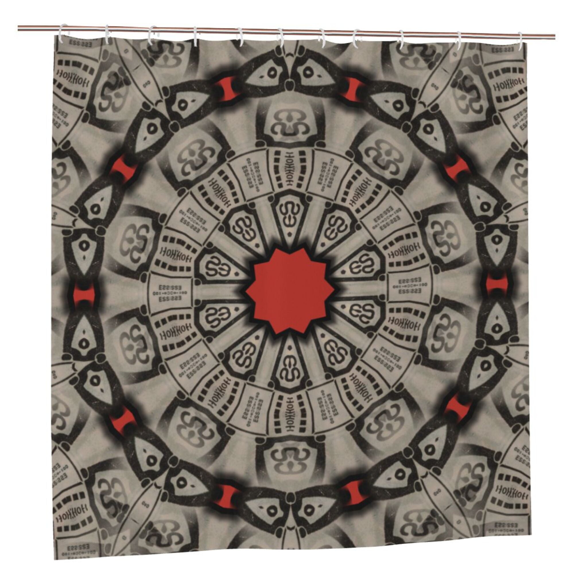 Yfyang Waterproof Bathroom Shower Curtain Retro Mysterious Symbolic