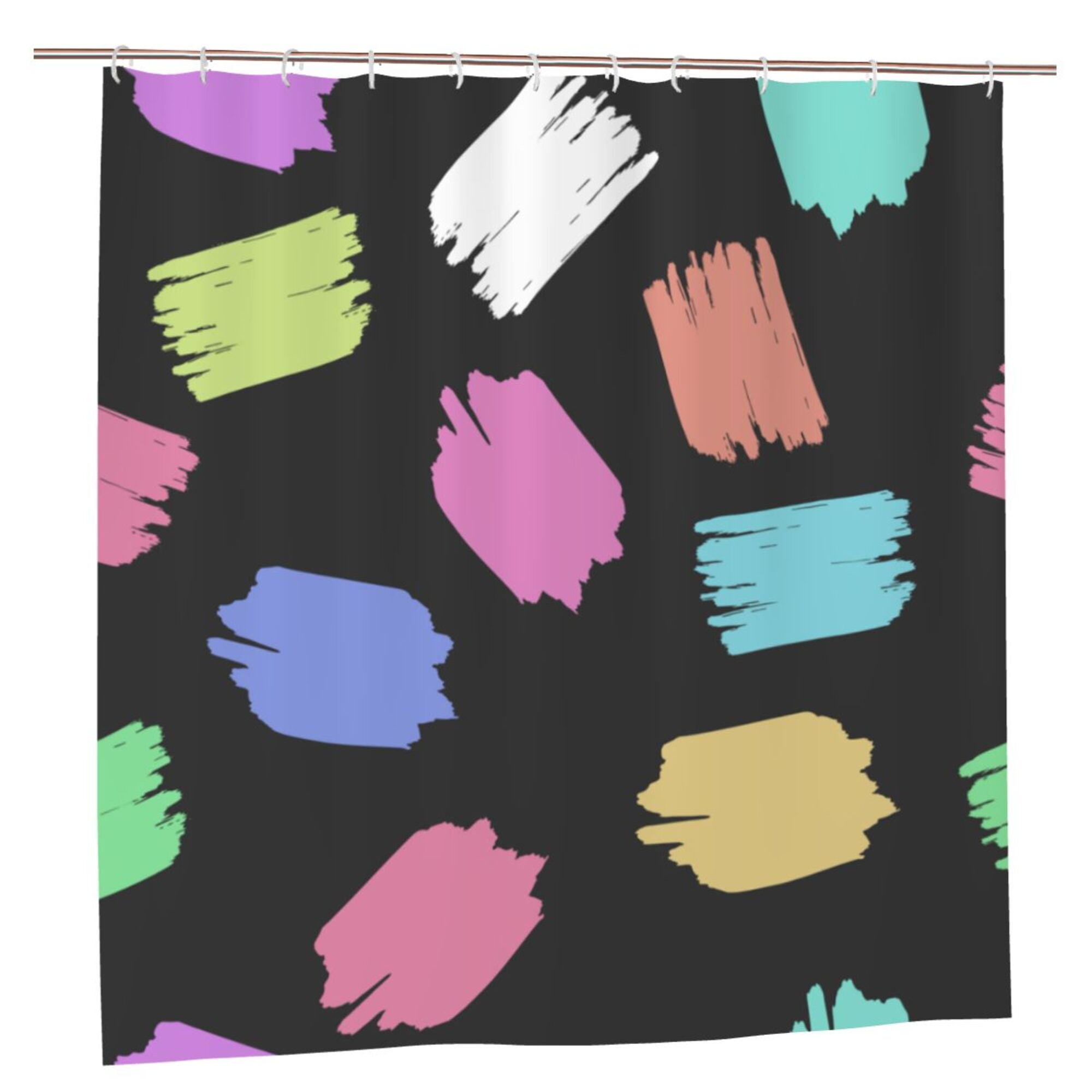 Yfyang Waterproof Bathroom Shower Curtain Simple Watercolor Art Shower