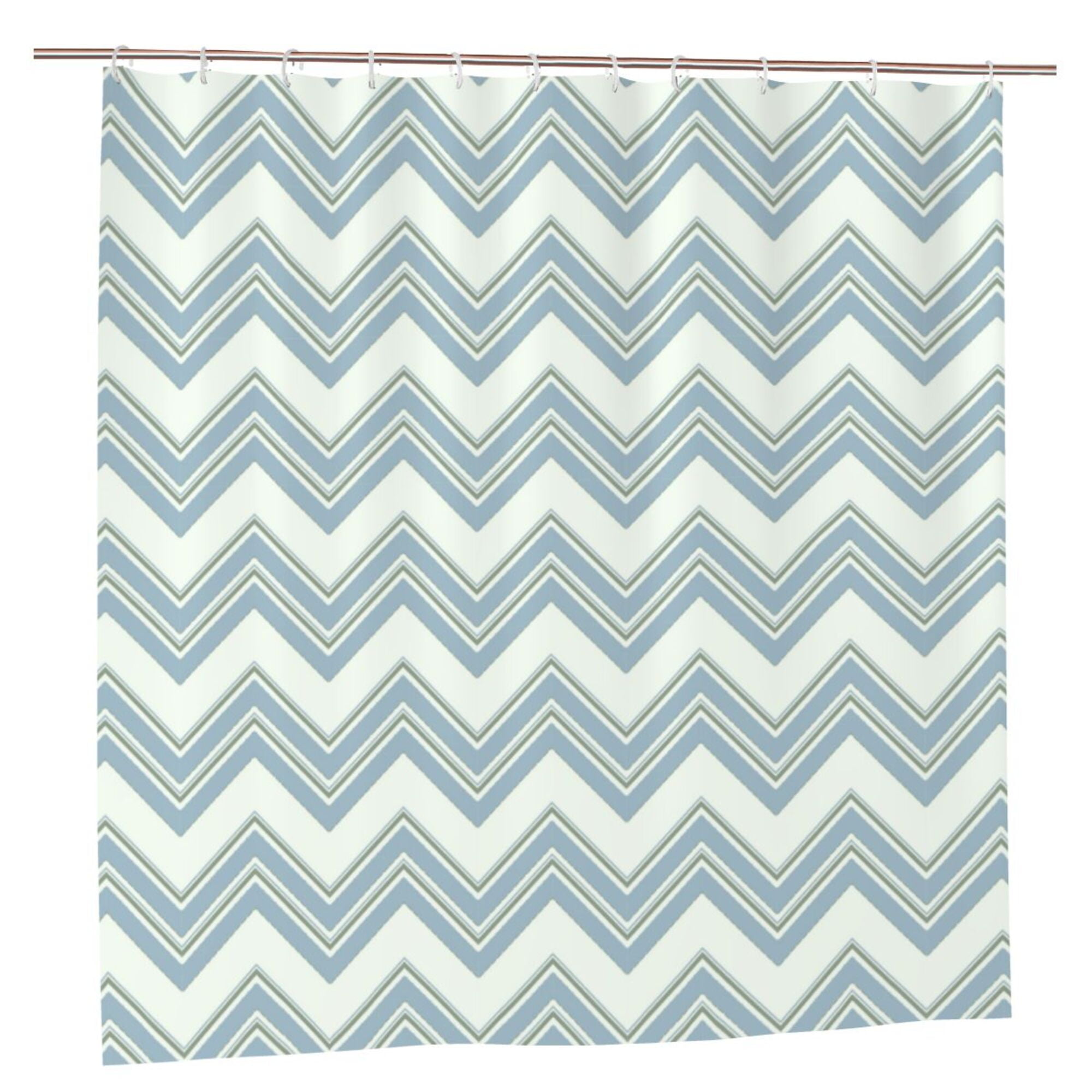 Yfyang Waterproof Bathroom Shower Curtain Triangular Stripe Pattern
