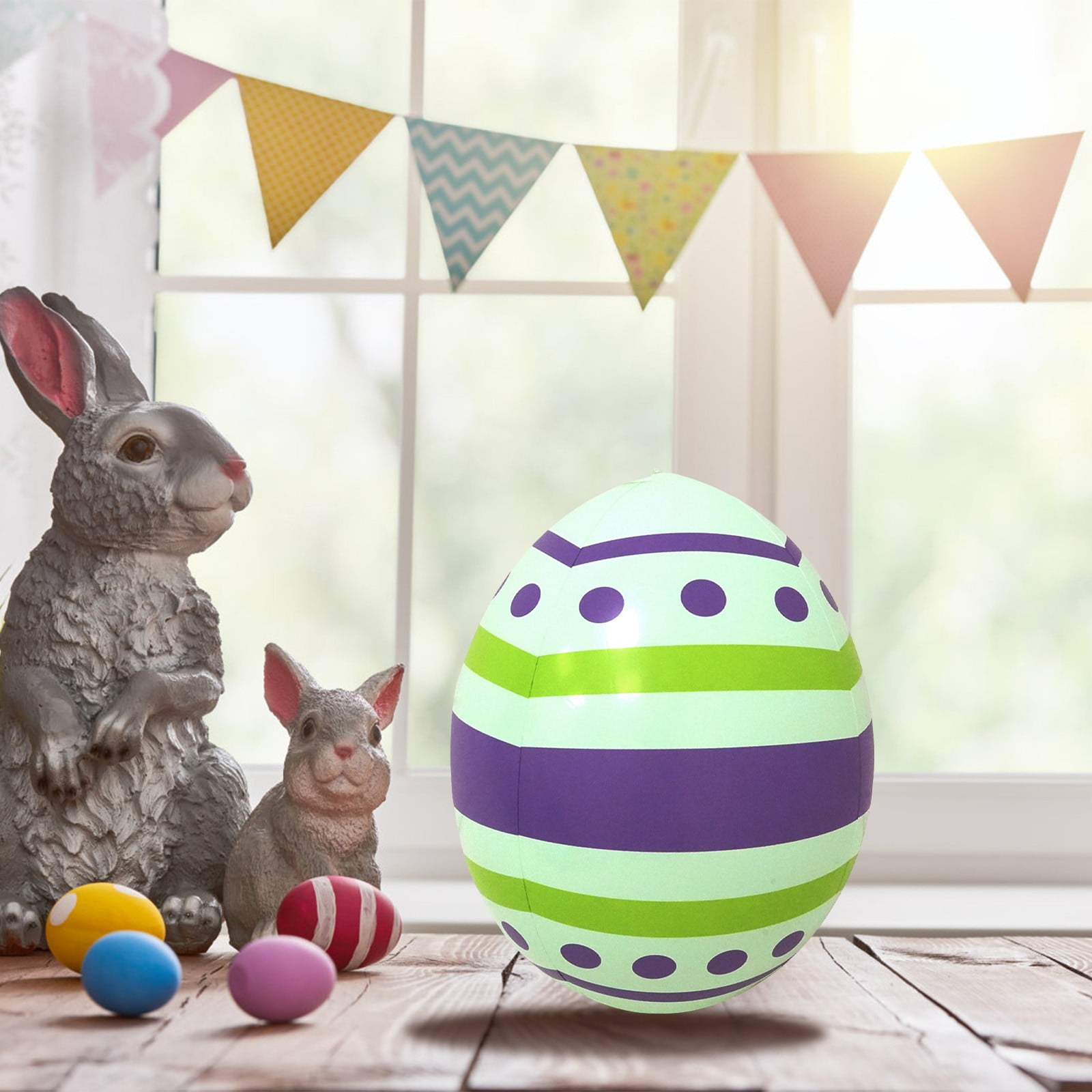 YFYOUNG Easter Inflatables Eggs 14 Inch Colorful Easter Egg Inflatables ...