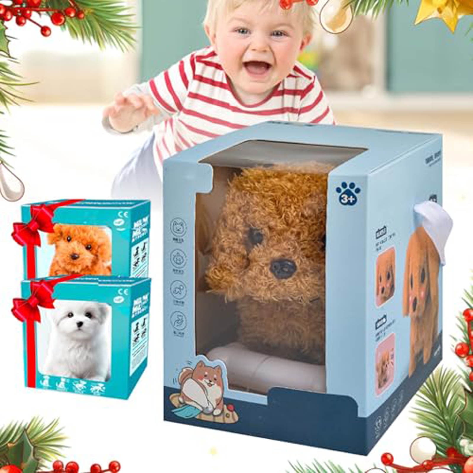 YFYOUNG Kids Walking and Barking Puppy Dog Toy Pet Milow Robot Puppy ...